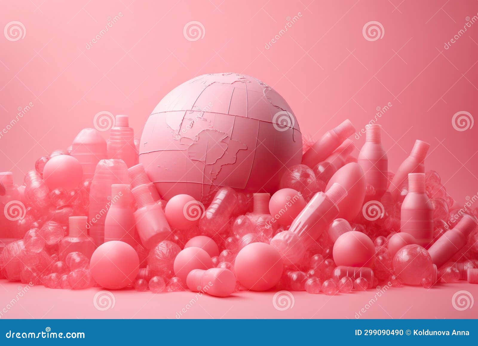 Plastic World Win, Planet Earth Surrounded with Garbage Stock Photo ...