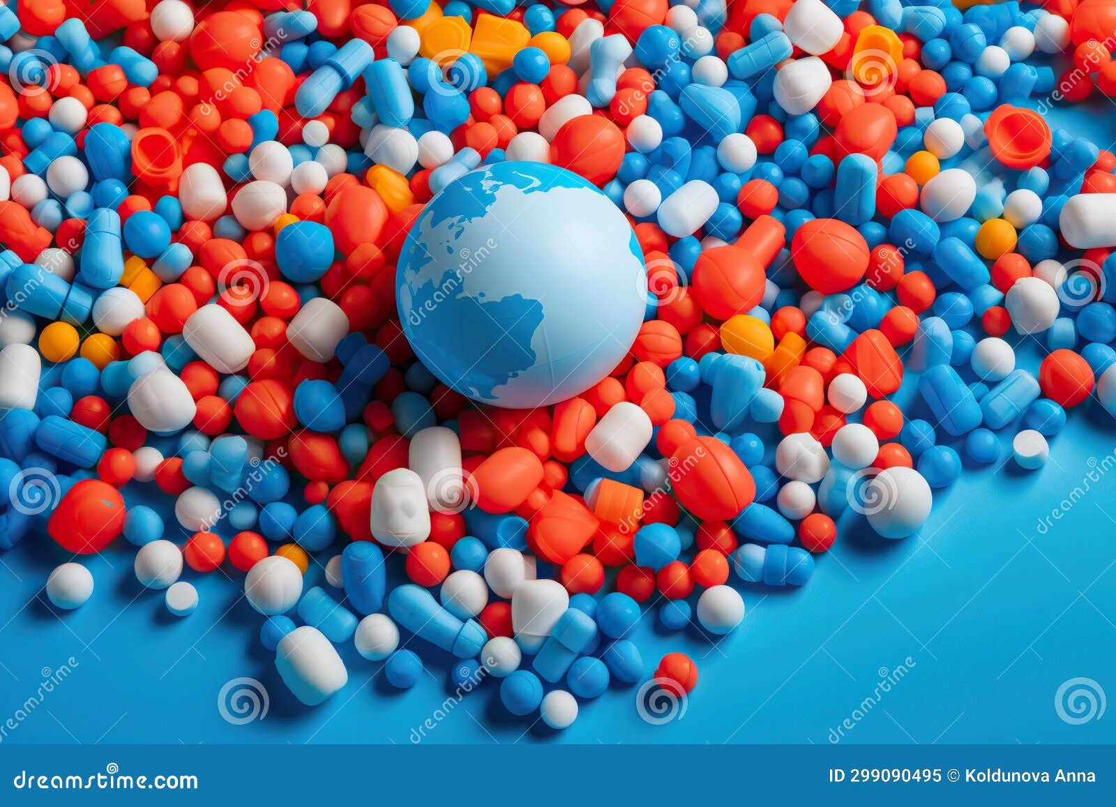 Plastic World Win, Planet Earth Surrounded with Garbage Stock Image ...