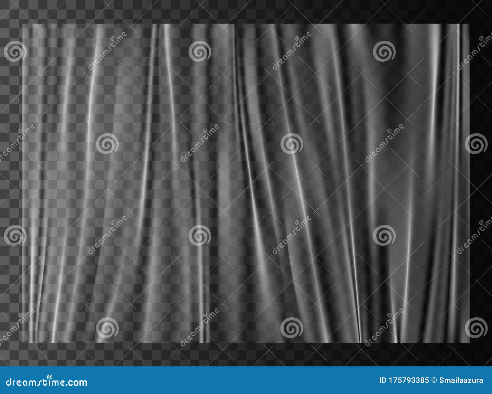 Plastic Wrap Isolated On A Transparent Background. White Realistic ...