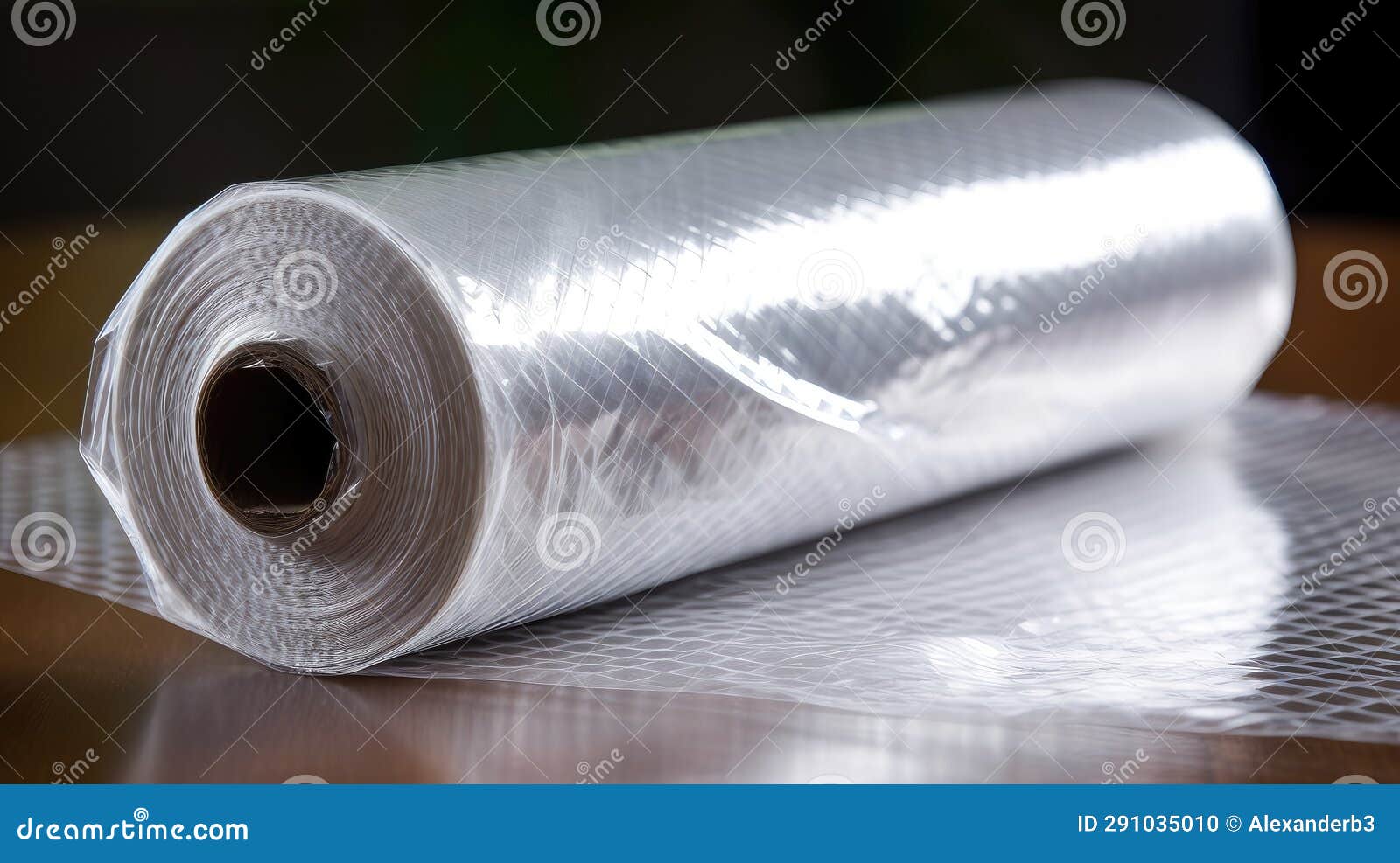 Plastic Wrap Roll. Versatile Thin Film for Food Sealing on White ...