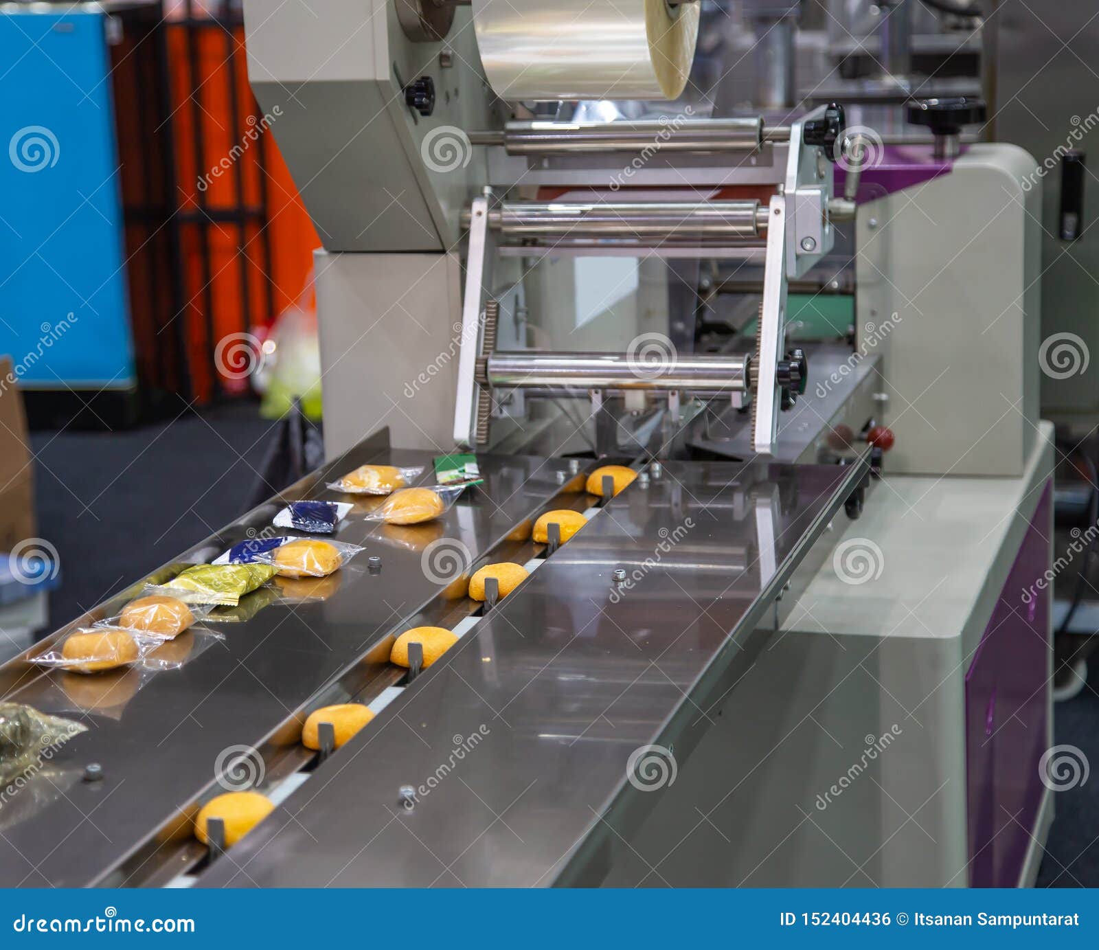 Plastic wrapping machine stock photo. Image of ingredient - 152404436