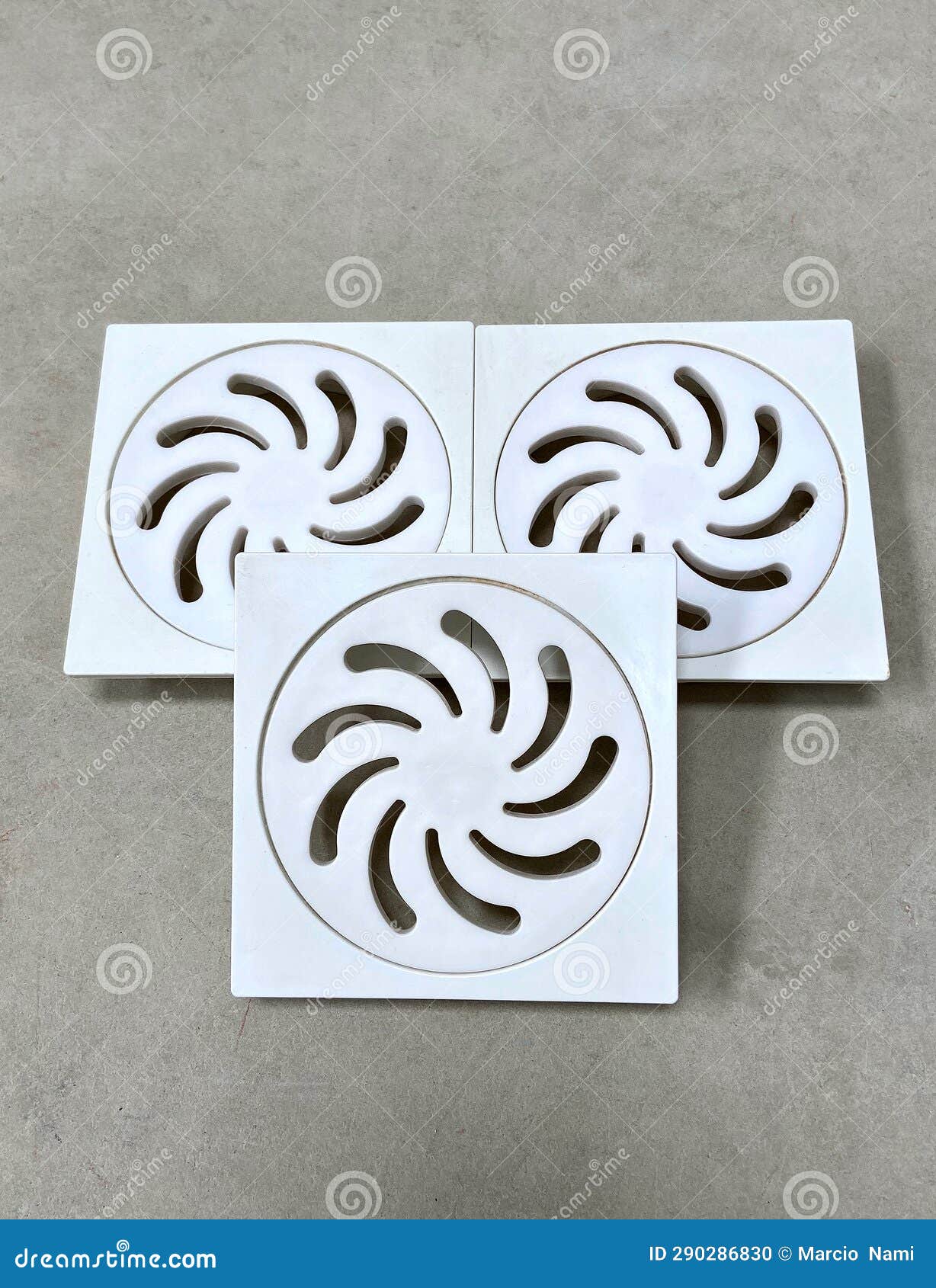 Plastic Yard Drain with Square Shape and Round Lid Stock Photo - Image ...