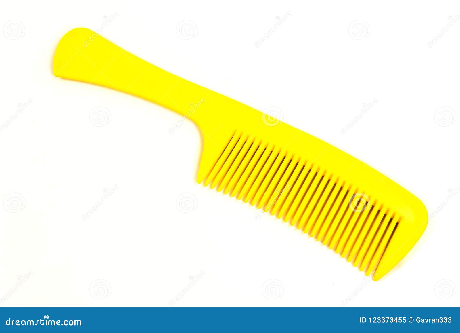 Plastic Yellow Comb Isolated on White Stock Image - Image of barber ...