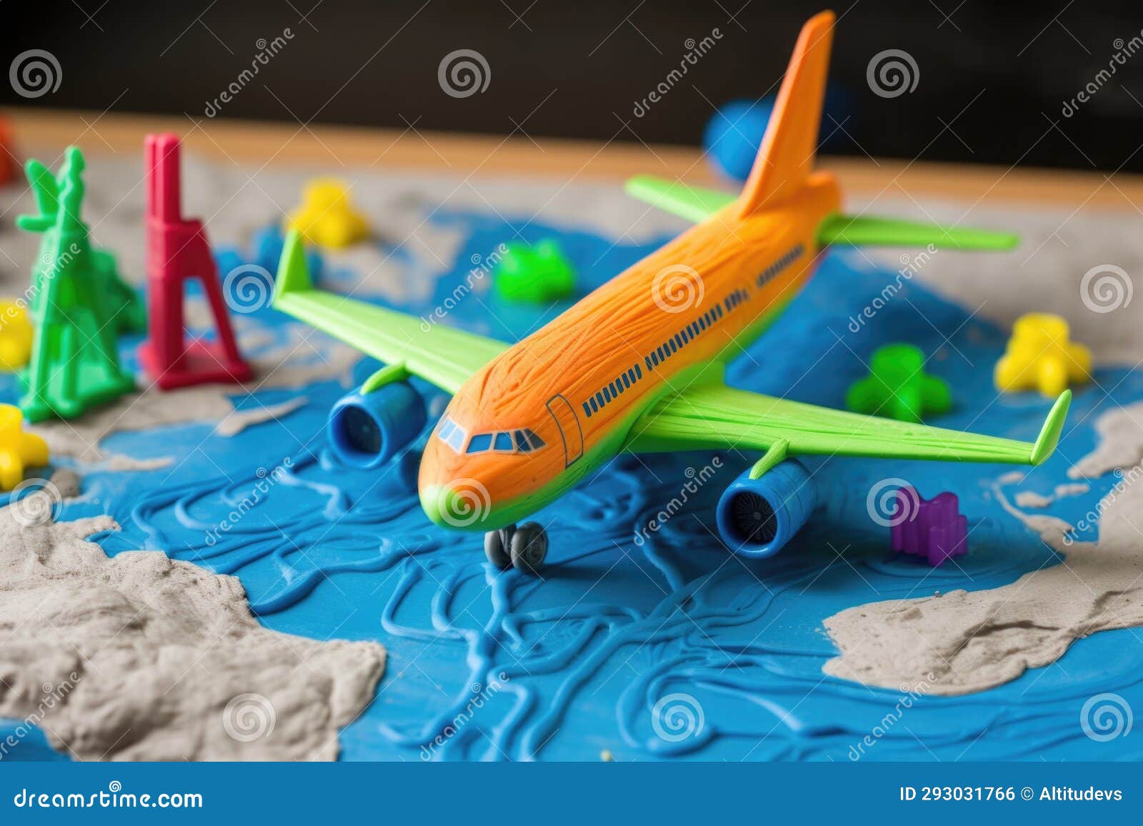 Plasticine Airplane Stuck in a Spider Web Stock Photo - Image of ...