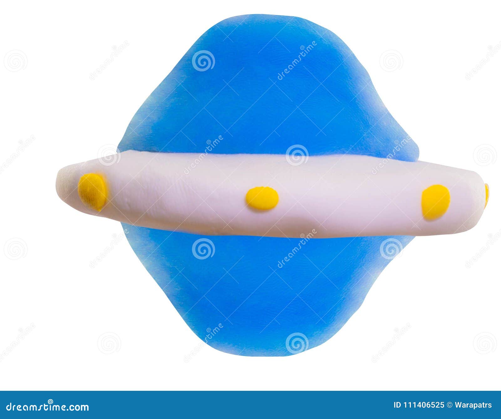 Plasticine Blue UFO on White Stock Image - Image of sculpt, children ...