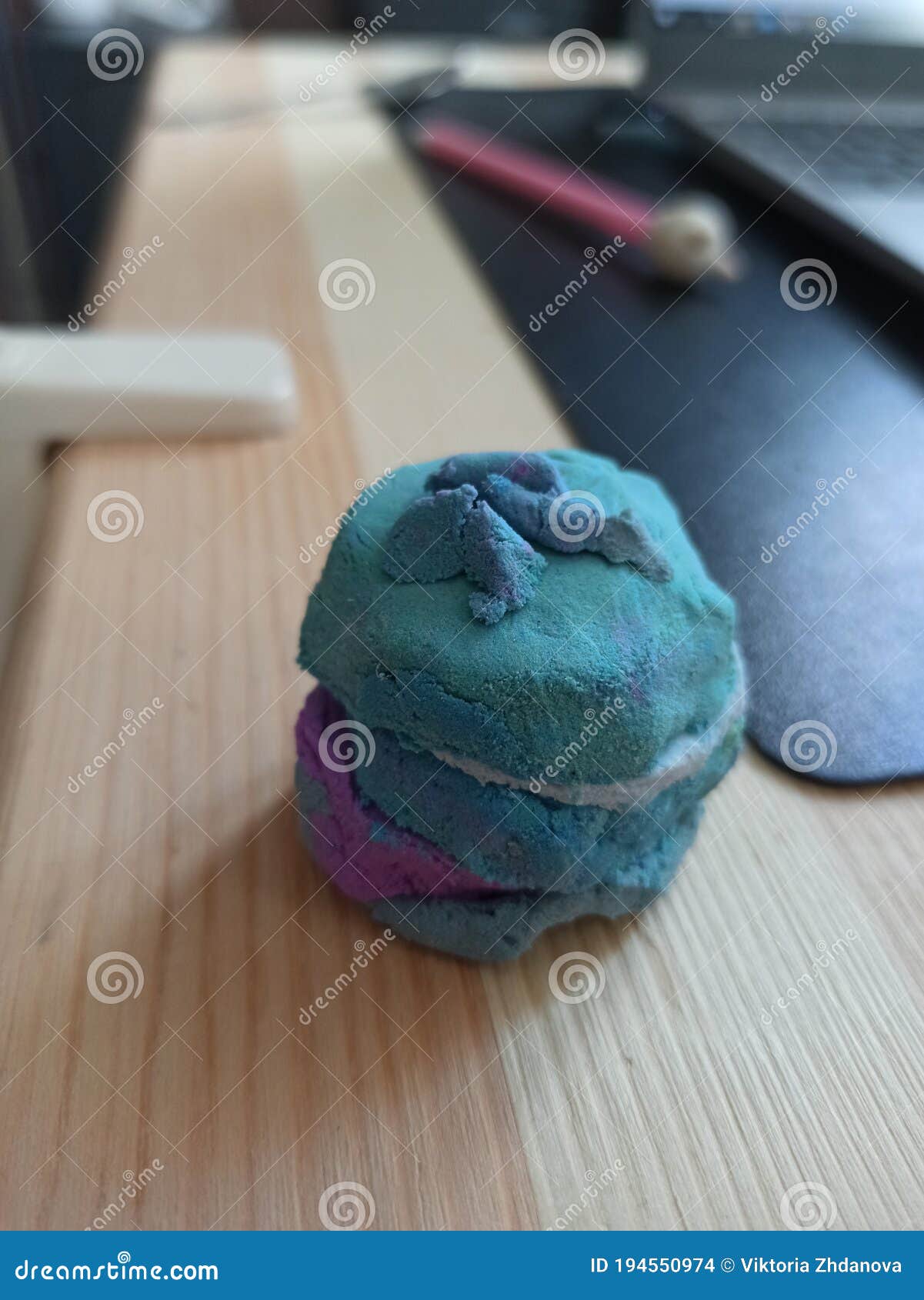 Plasticine cake for mom stock photo. Image of violet - 194550974