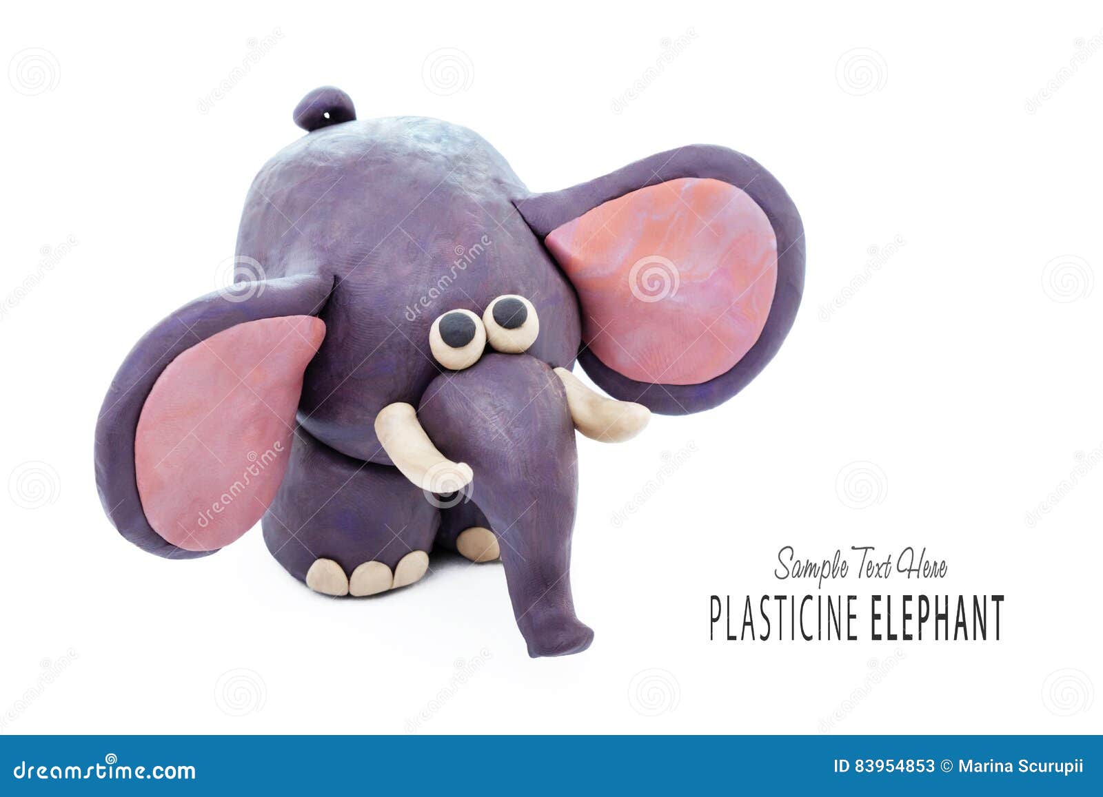 Plasticine Cartoon Elephant Royalty-Free Stock Image | CartoonDealer ...