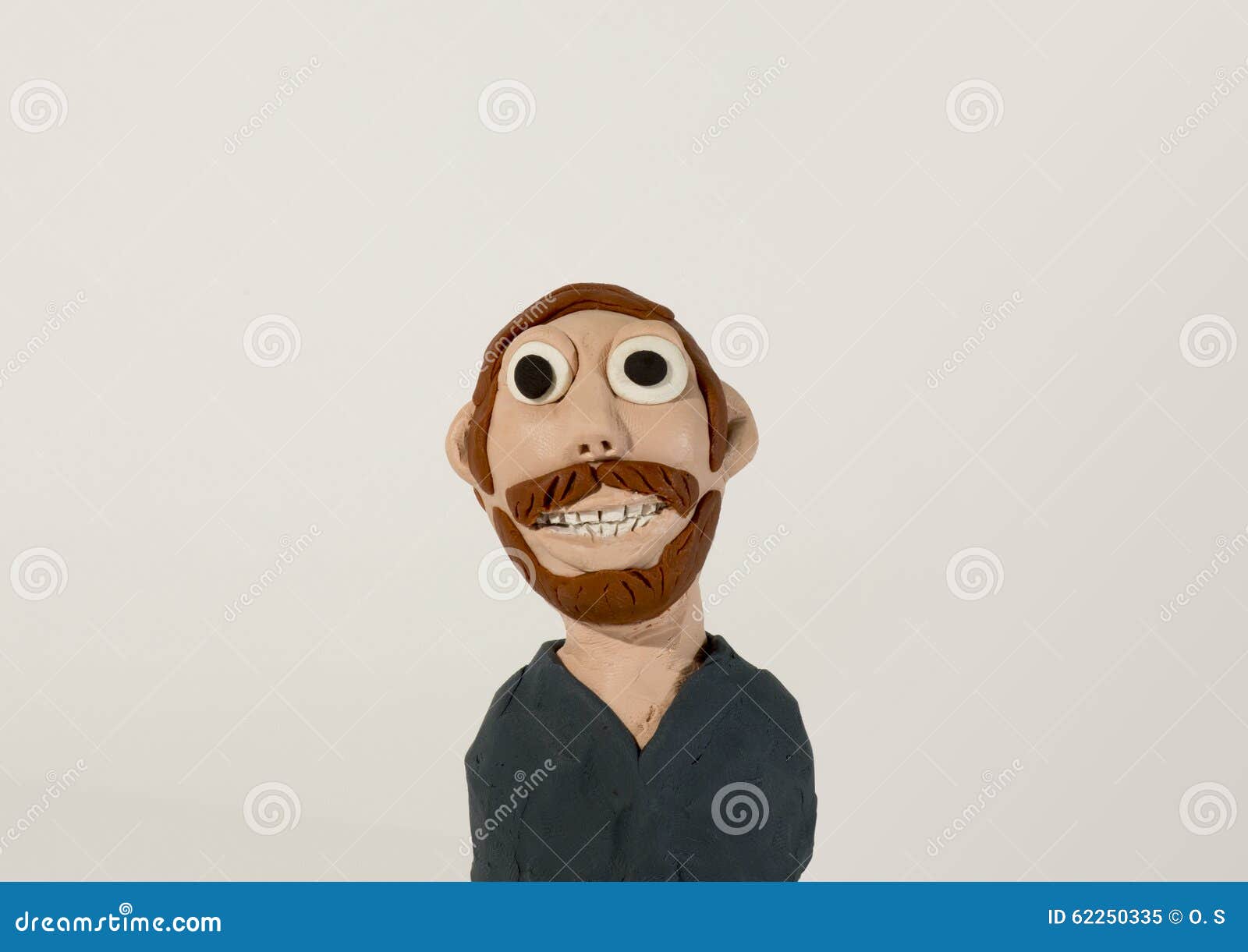 Plasticine Character. Man with Beard Stock Illustration - Illustration ...