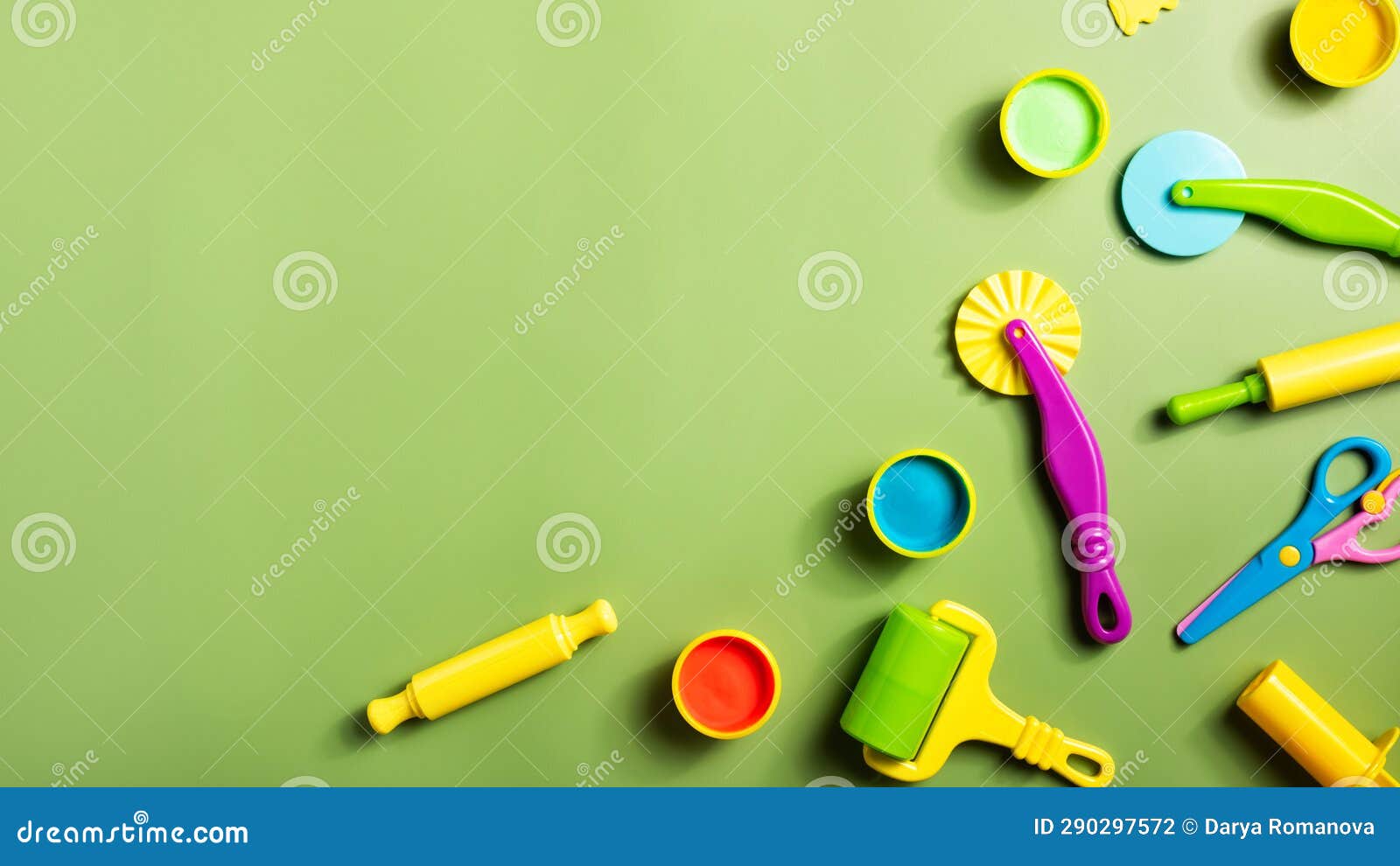 Plasticine or Clay Play Dough Tools Activity Set for Children Stock ...