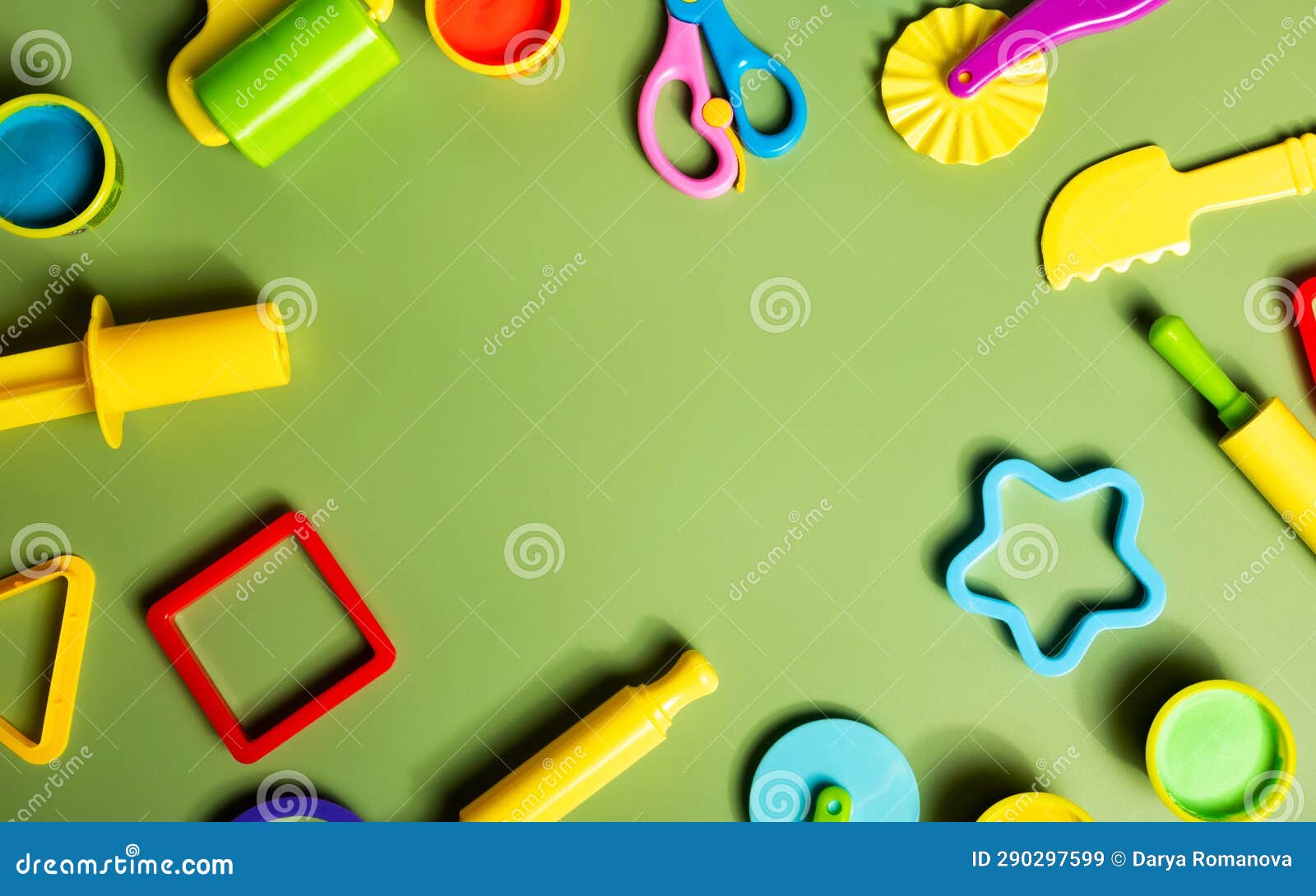 Plasticine or Clay Play Dough Tools Activity Set for Children Stock ...
