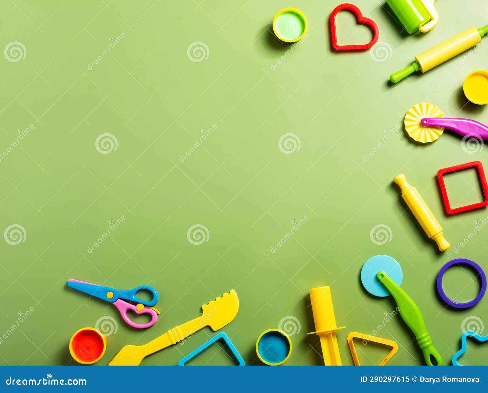 Plasticine or Clay Play Dough Tools Activity Set for Children Stock ...