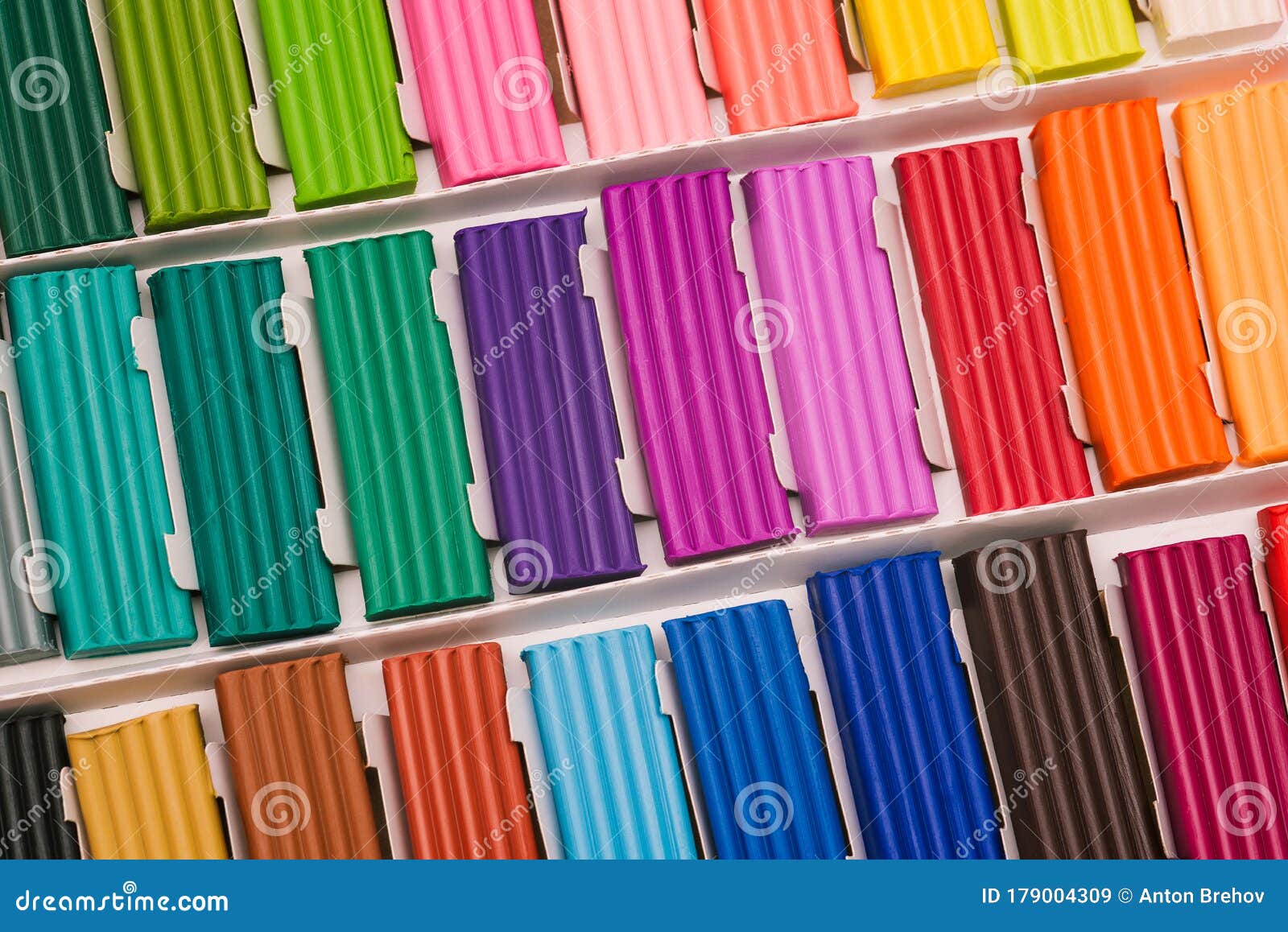 Plasticine of Different Colors. Multi-colored Pieces of Clay for ...