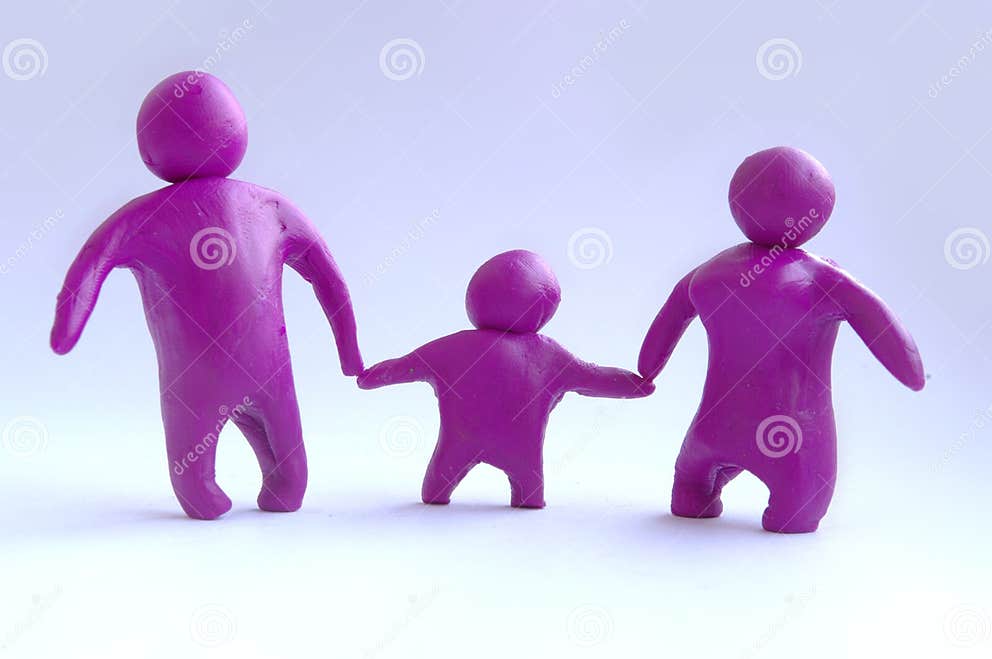 Plasticine family stock photo. Image of family, child - 8976442