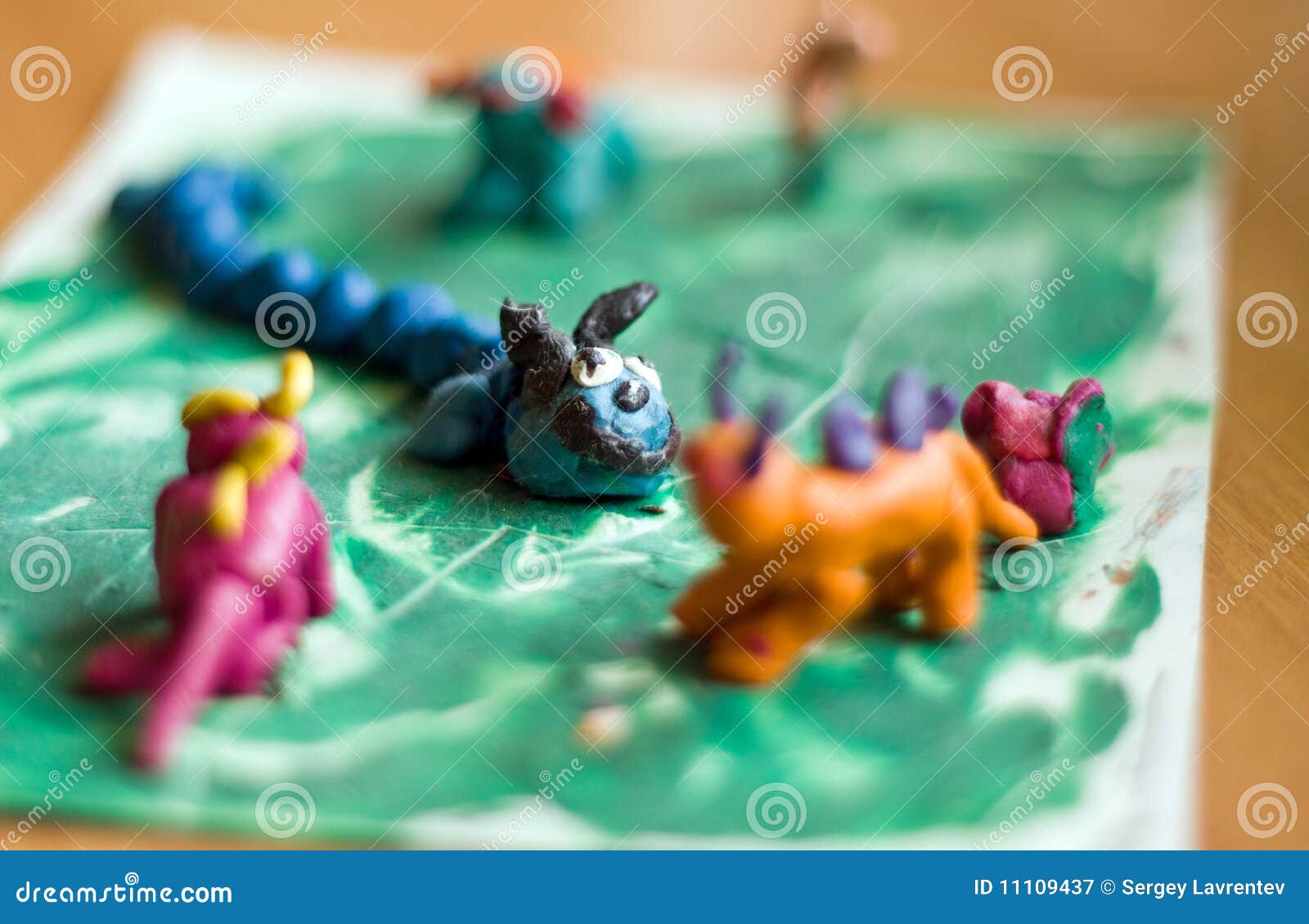 Plasticine Figures stock image. Image of animals, play - 11109437