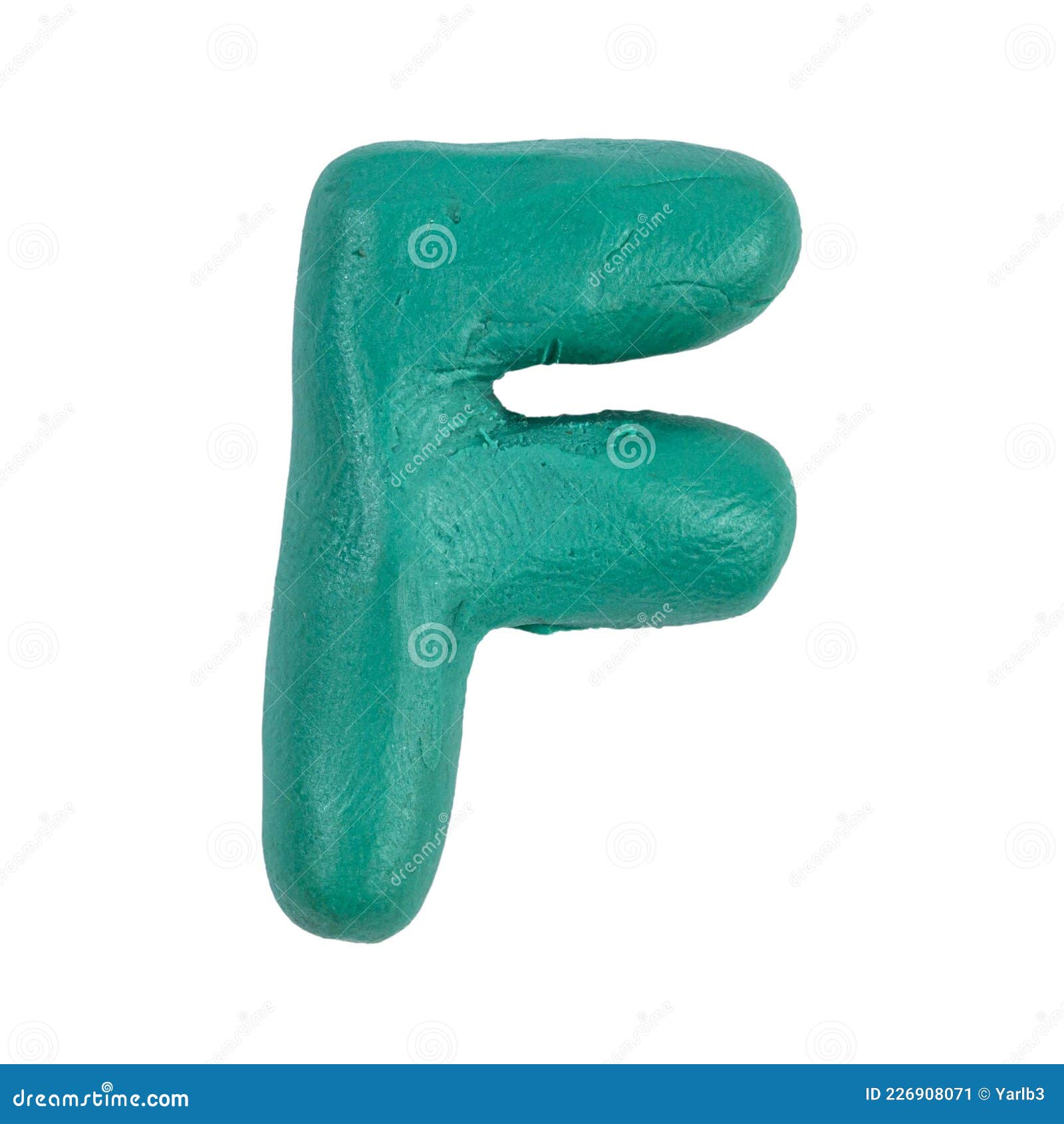 Plasticine Font. the Letter F is Made of Plasticine on a White ...