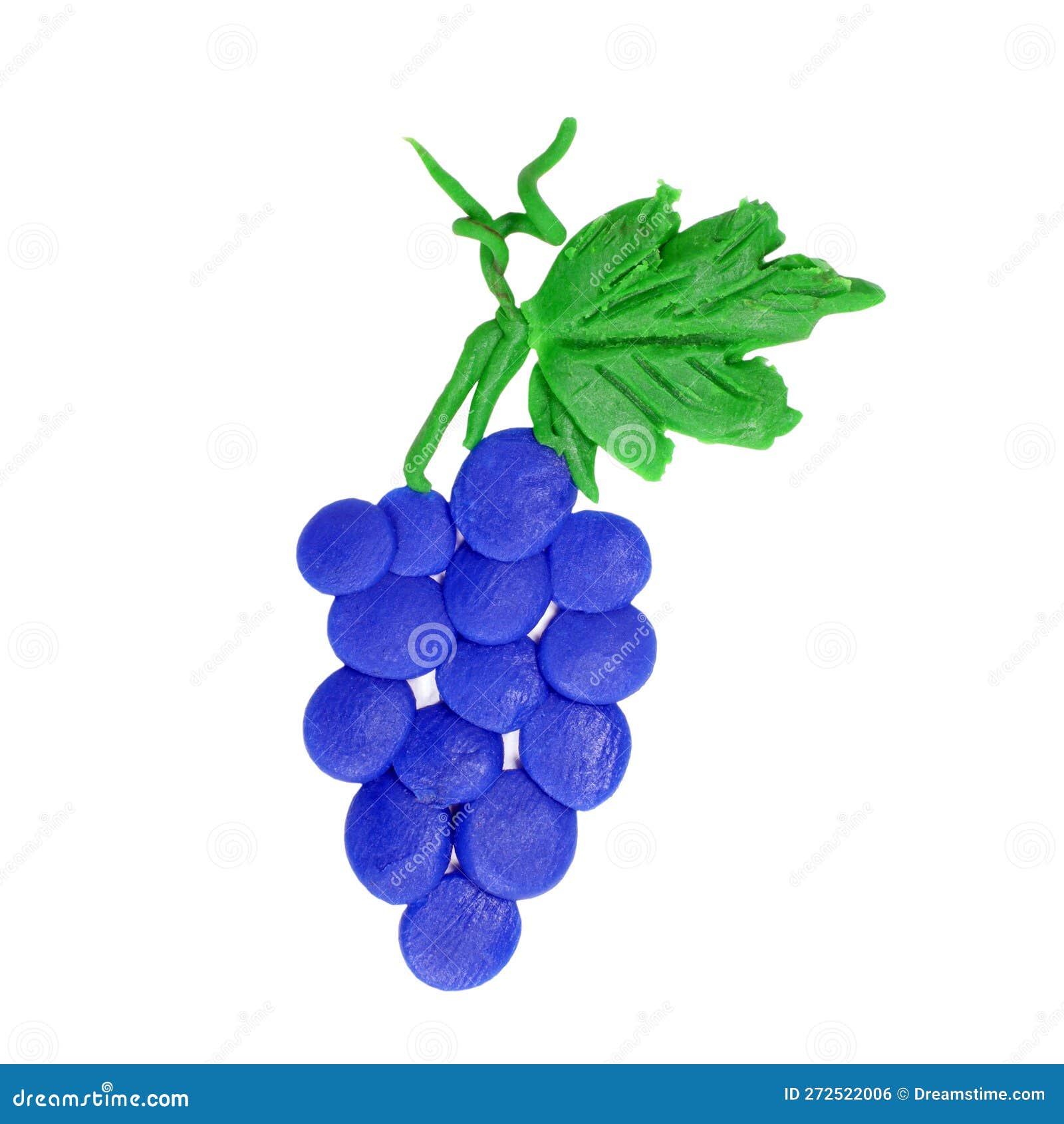 Plasticine Grapes Isolated on White Stock Photo - Image of crafting ...