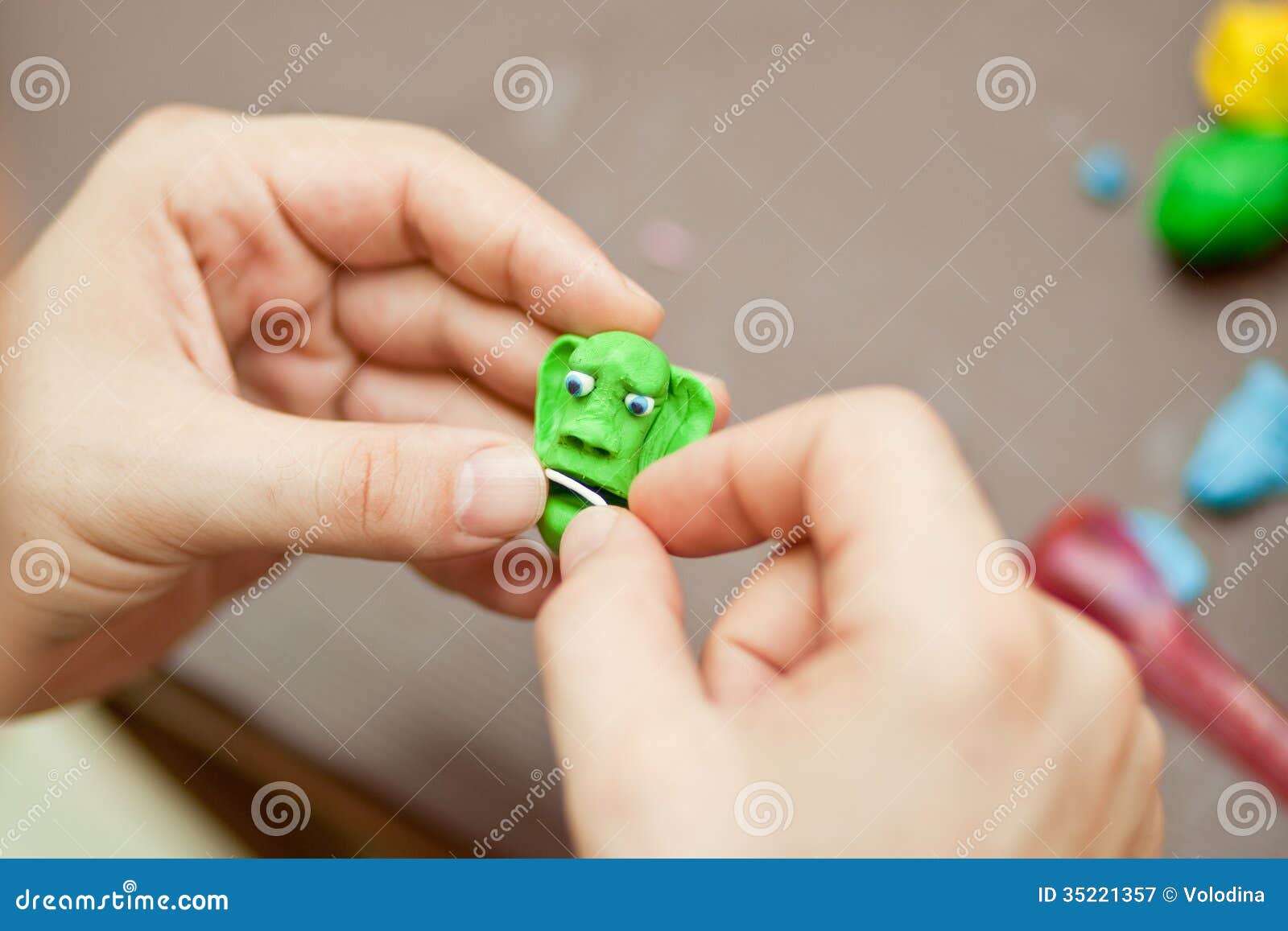 Plasticine head stock image. Image of glue, plasticine - 35221357
