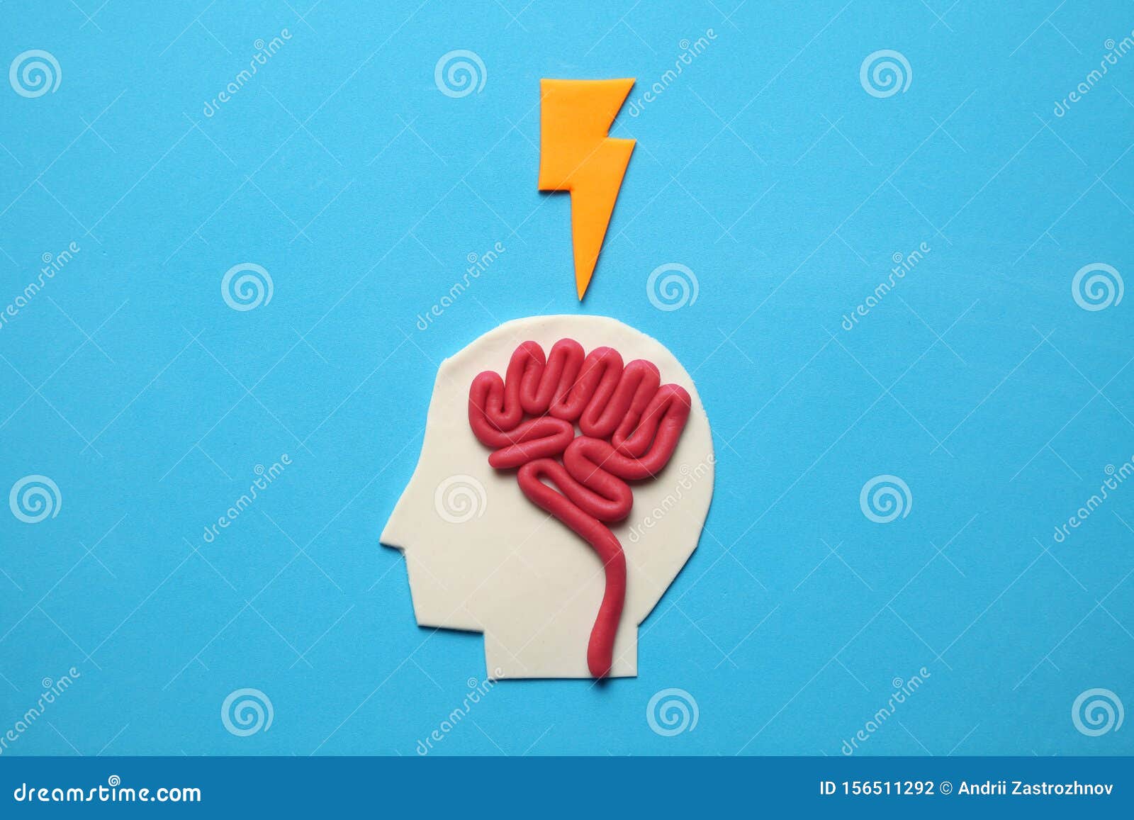 Plasticine Head and Mind. Abstract Psychology Stock Illustration ...