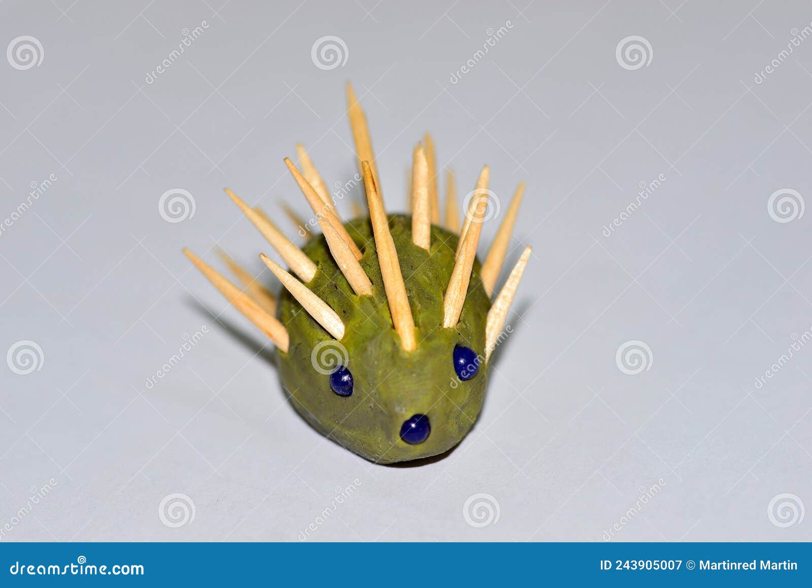 Plasticine Hedgehog and Chopsticks Stock Image - Image of character ...