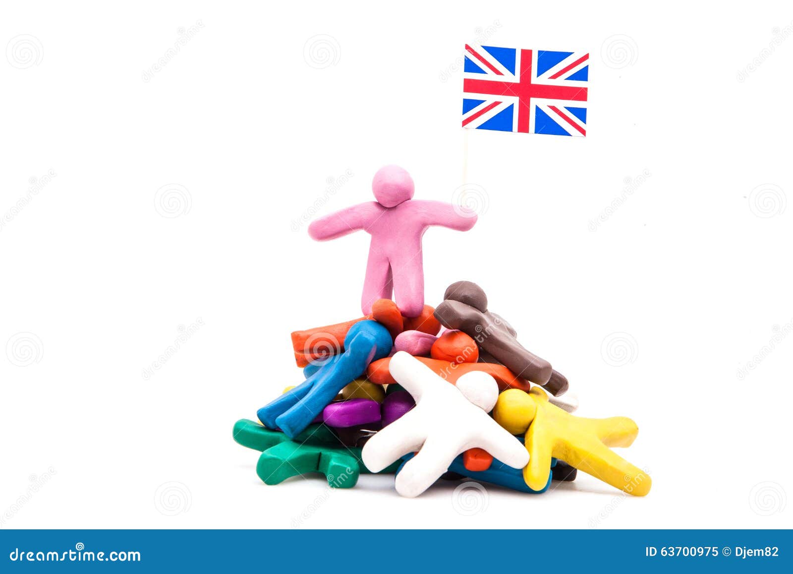Plasticine Human with British Flag Stock Image - Image of silhouette ...