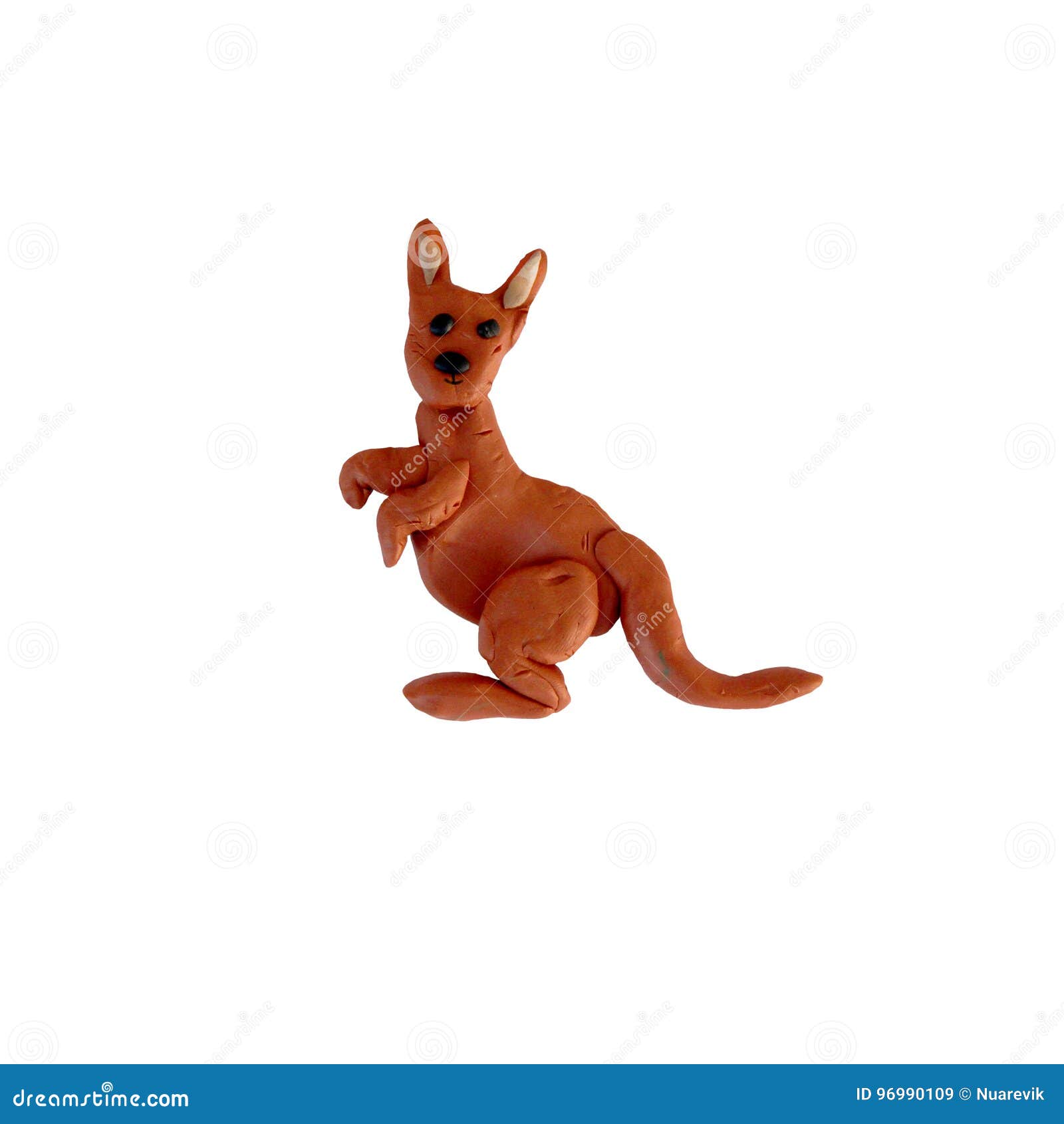 Plasticine Kangaroo Sculpture Isolated Stock Image - Image of white ...