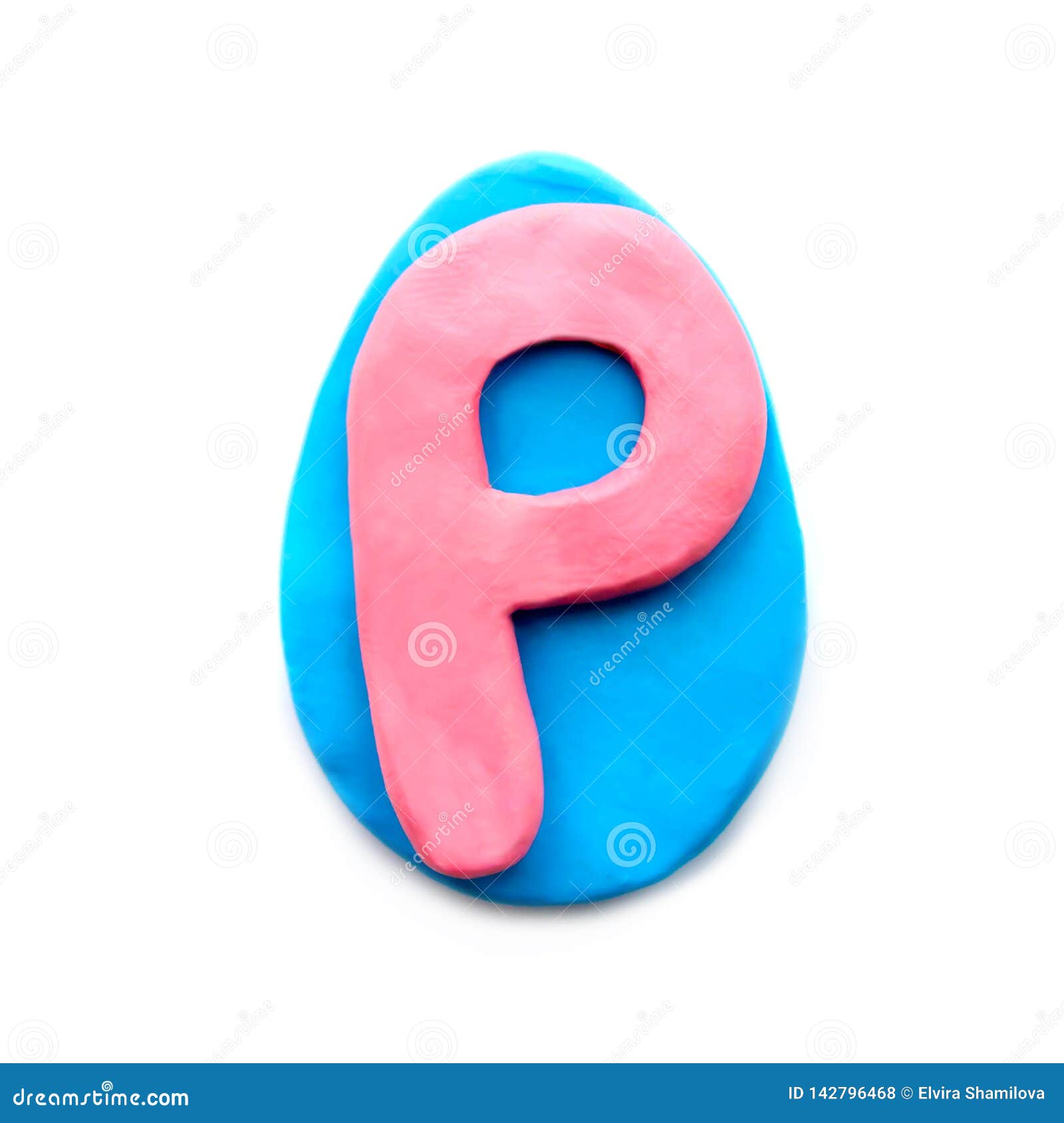 Plasticine Letter P in the Shape of an Easter Egg Stock Photo - Image ...