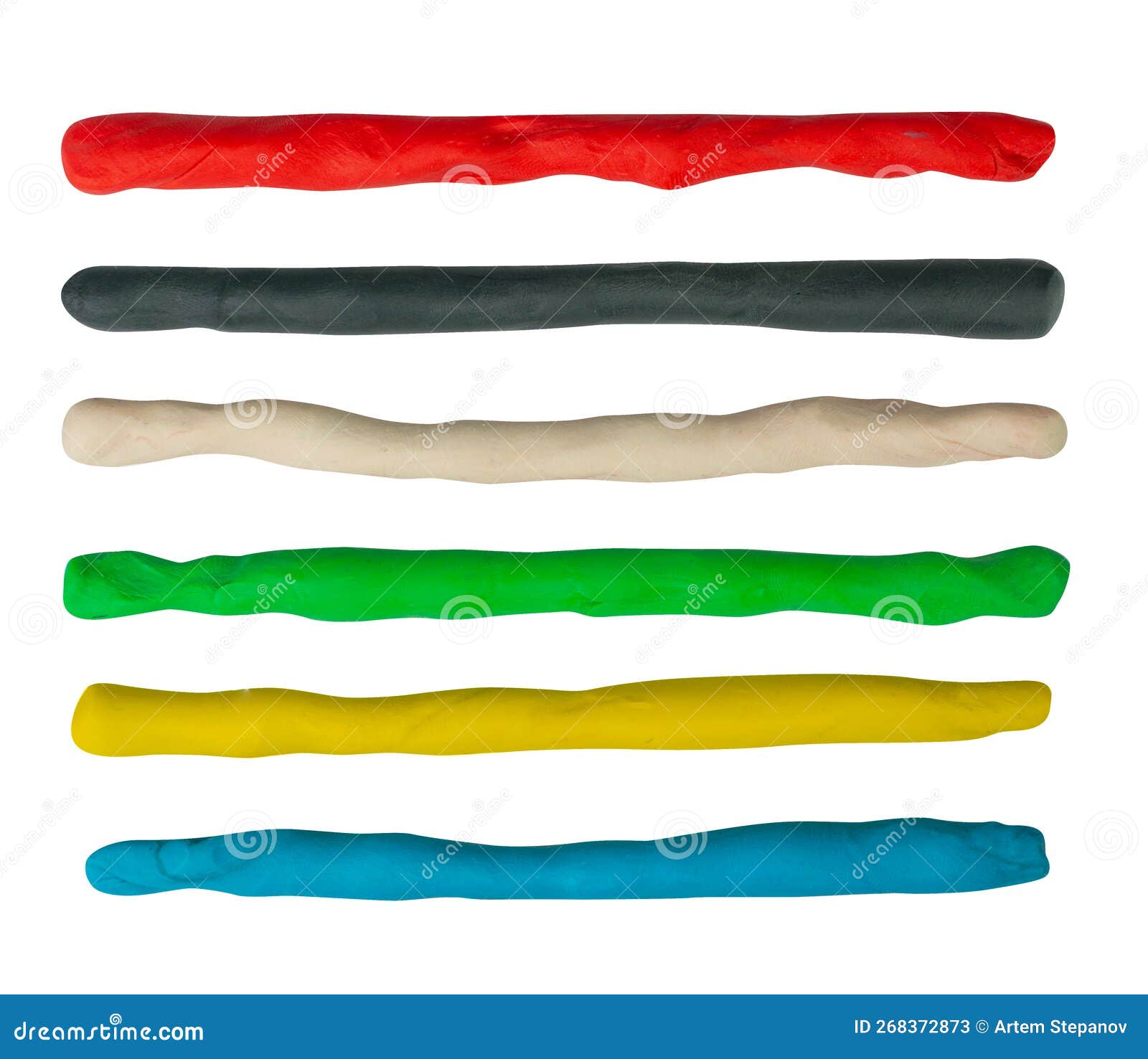 Plasticine Long Stripes Isolated, Modeling Clay, Creativity Modelling ...