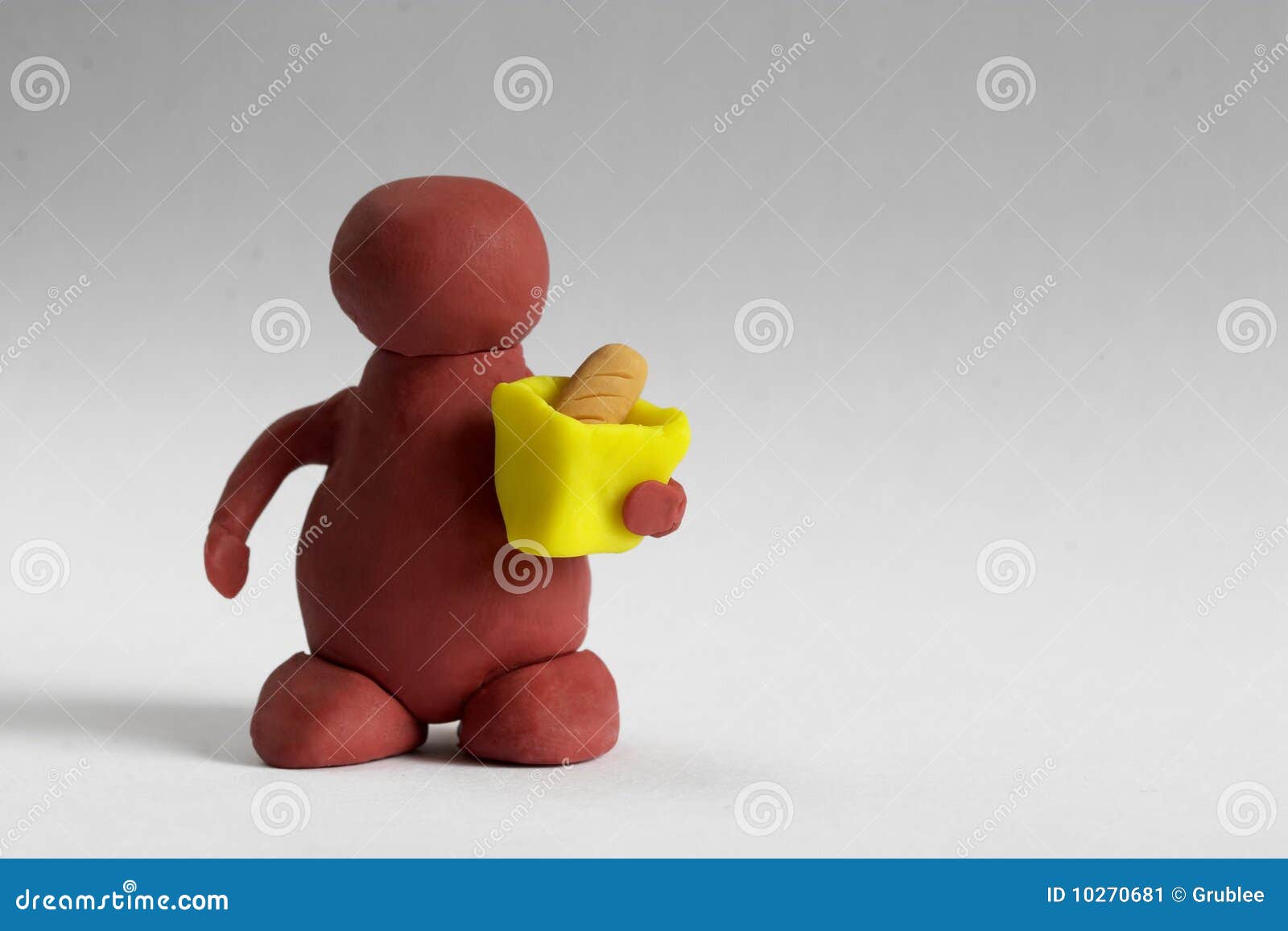 Plasticine man stock image. Image of food, hand, brown - 10270681