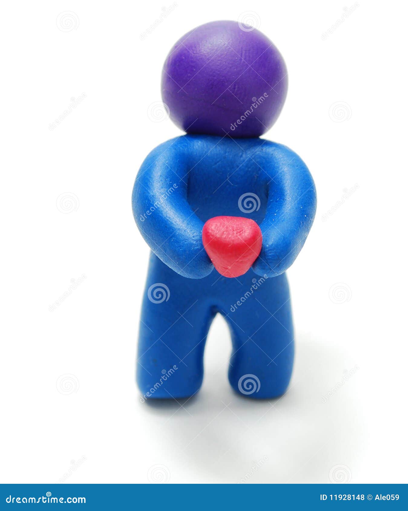 Plasticine Man Holding Heart Stock Photo - Image of little, dimensional ...