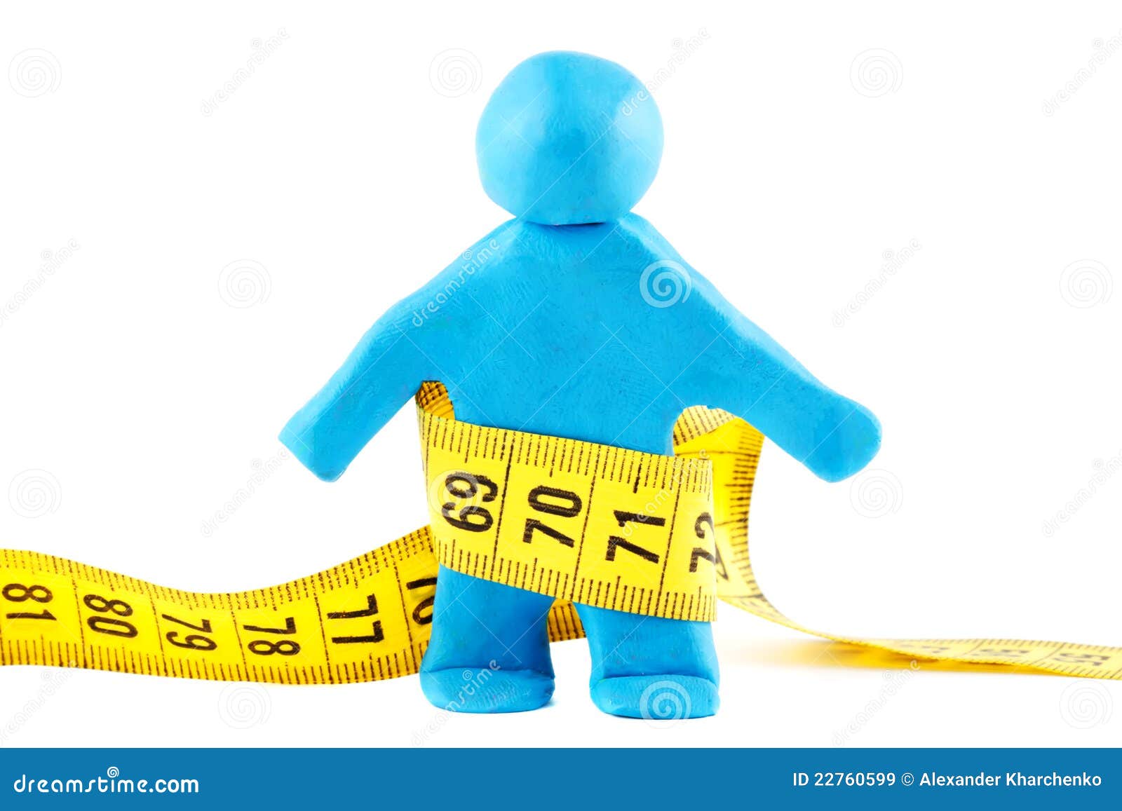 Plasticine Man with Measuring Tape Stock Image - Image of beauty ...