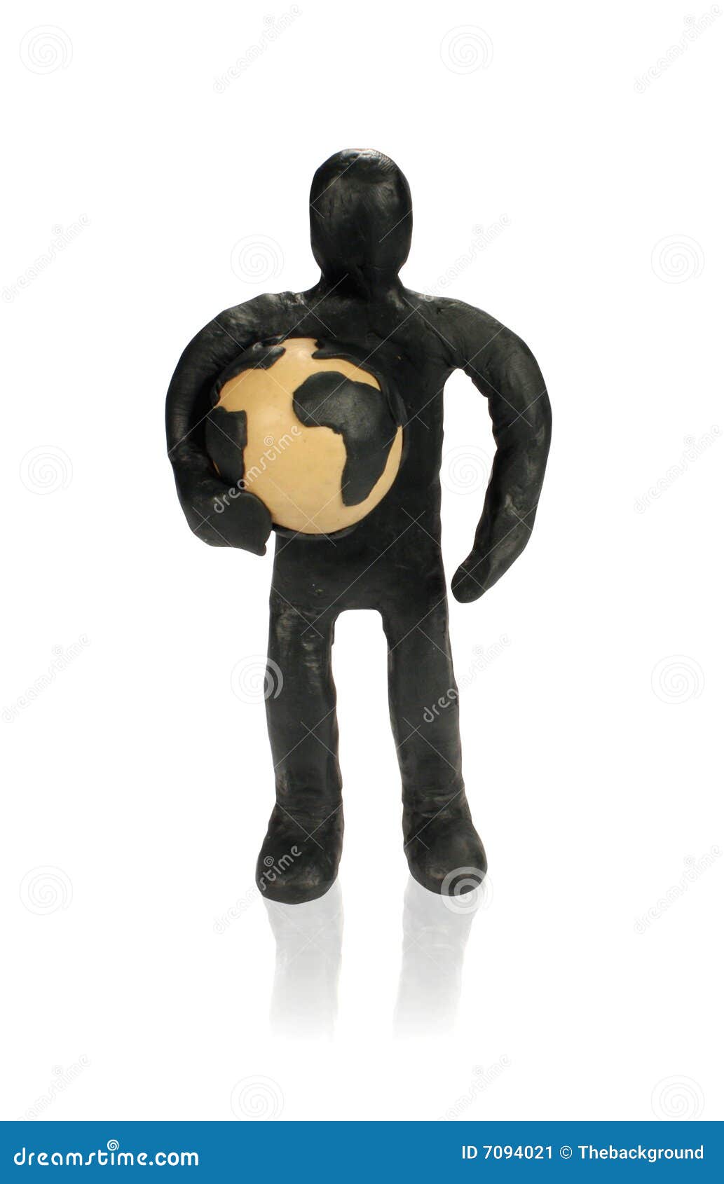 Plasticine Man and Planet Earth in Hand Stock Image - Image of activity ...