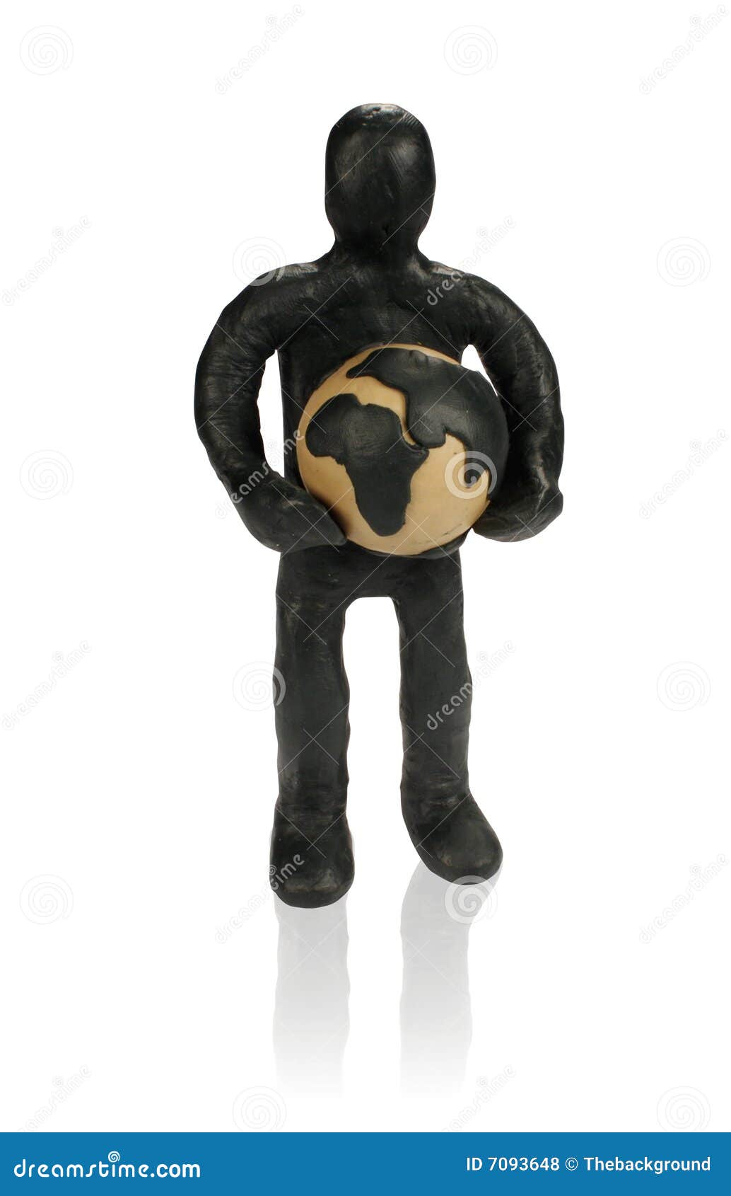 Plasticine Man and Planet Earth in Hands Stock Photo - Image of ...