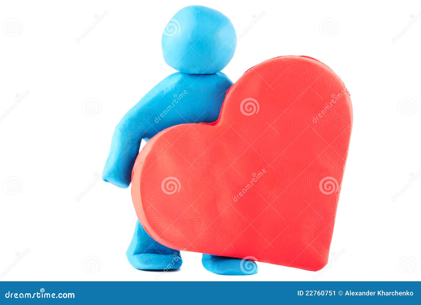 Plasticine Man with Plasticine Heart Stock Image - Image of metaphor ...