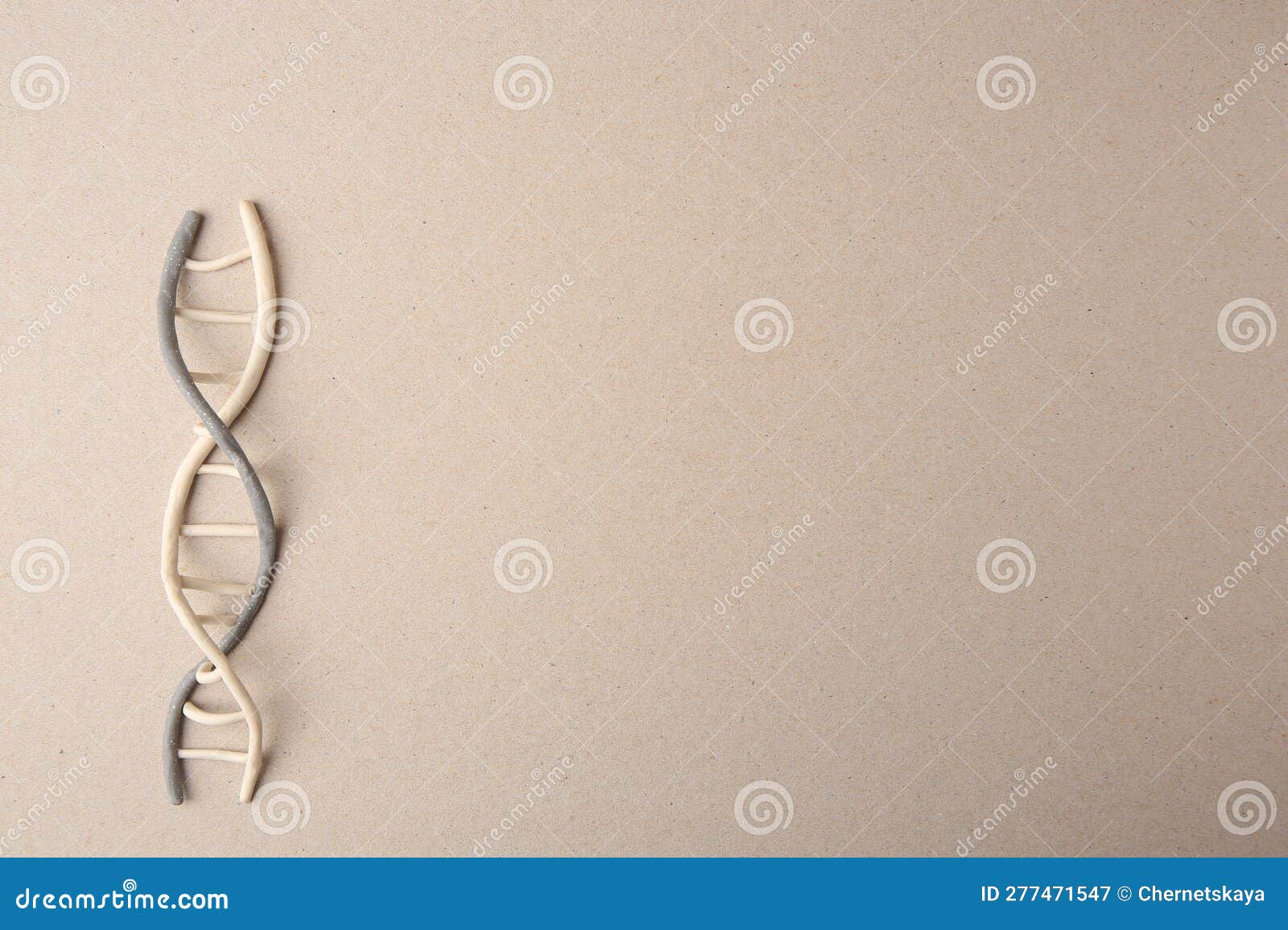 Plasticine Model of DNA Molecular Chain on Beige Background, Top View ...