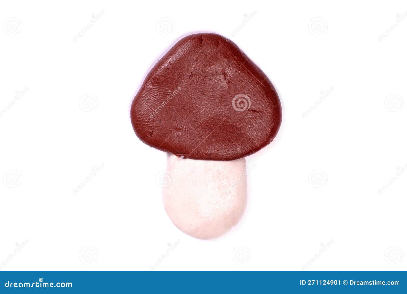 Plasticine Mushroom Clay Model Toy Isolated on White Stock Image ...