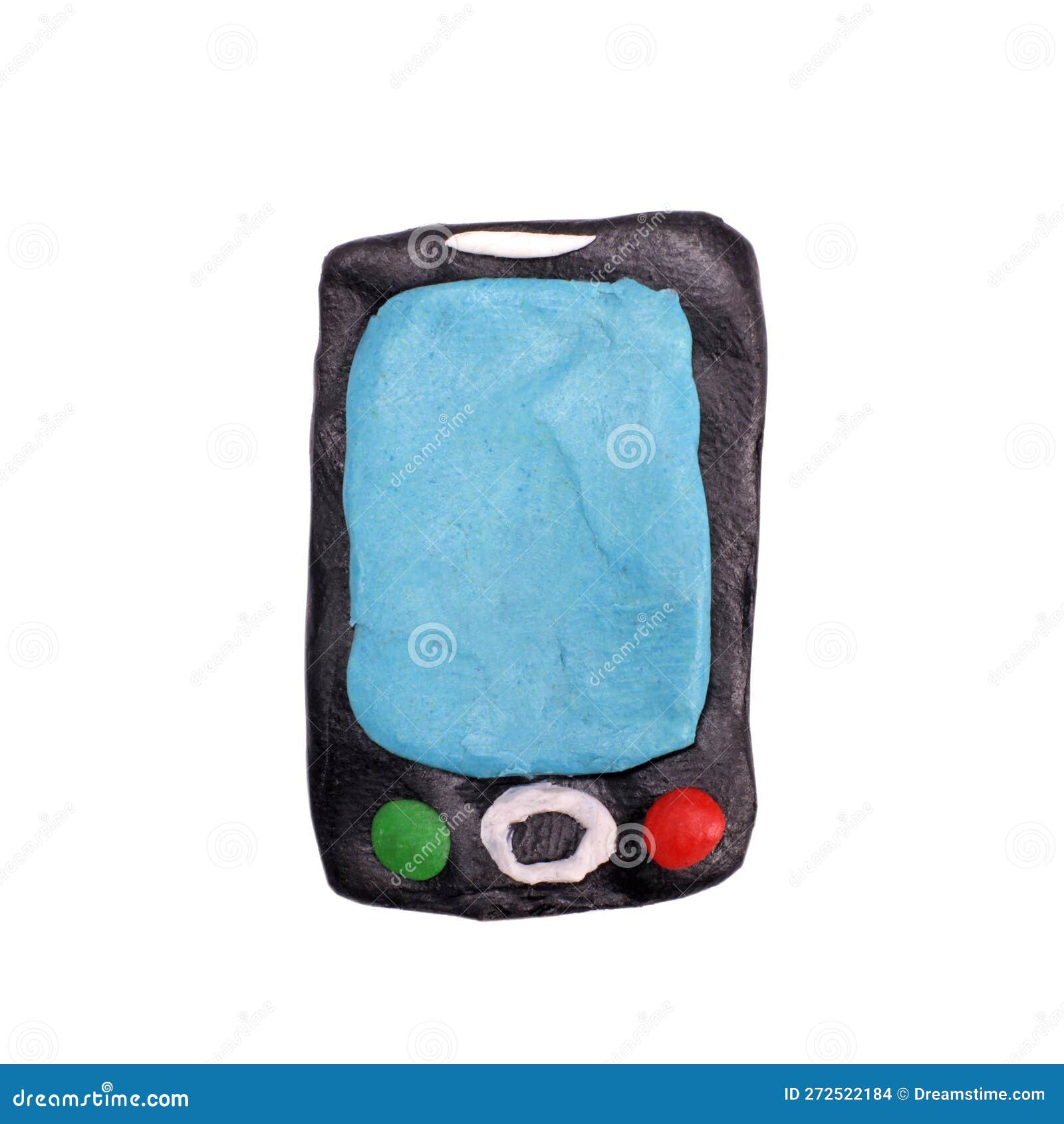 Plasticine Phone or Tablet Isolated on White Stock Photo - Image of ...