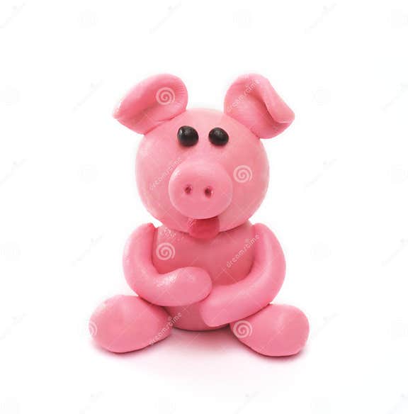 Plasticine pig stock photo. Image of figurine, play, plastic - 8078470