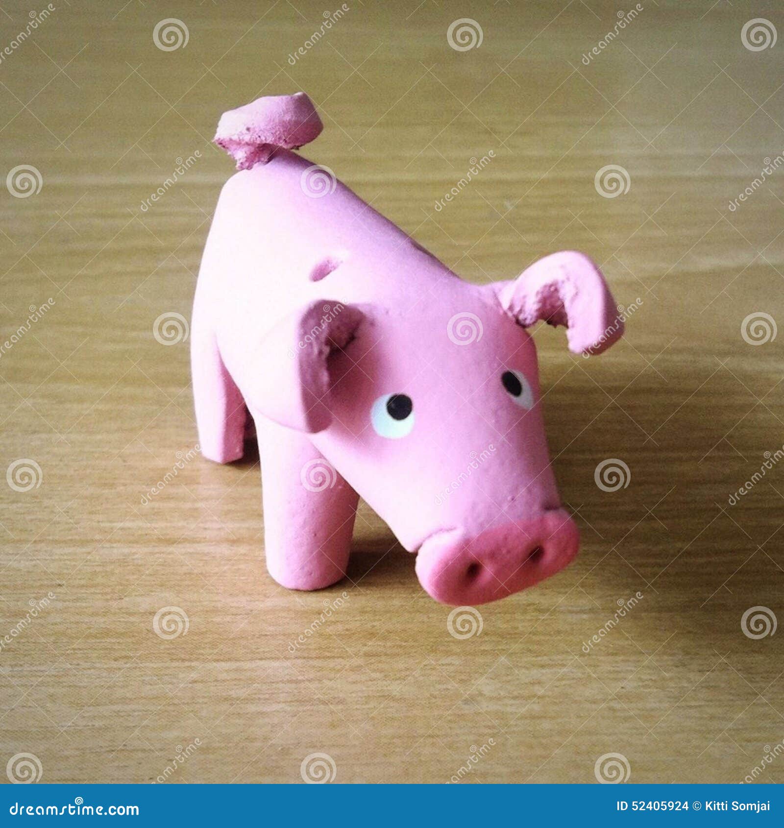 Plasticine Pink Pig editorial stock image. Image of close - 52405924