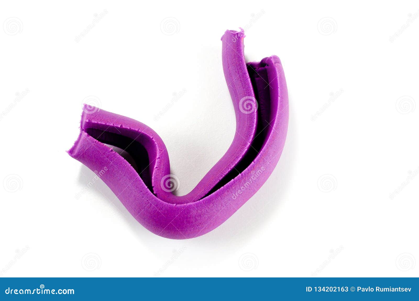 Plasticine Purple for Children`s Creativity on a White Background Stock ...