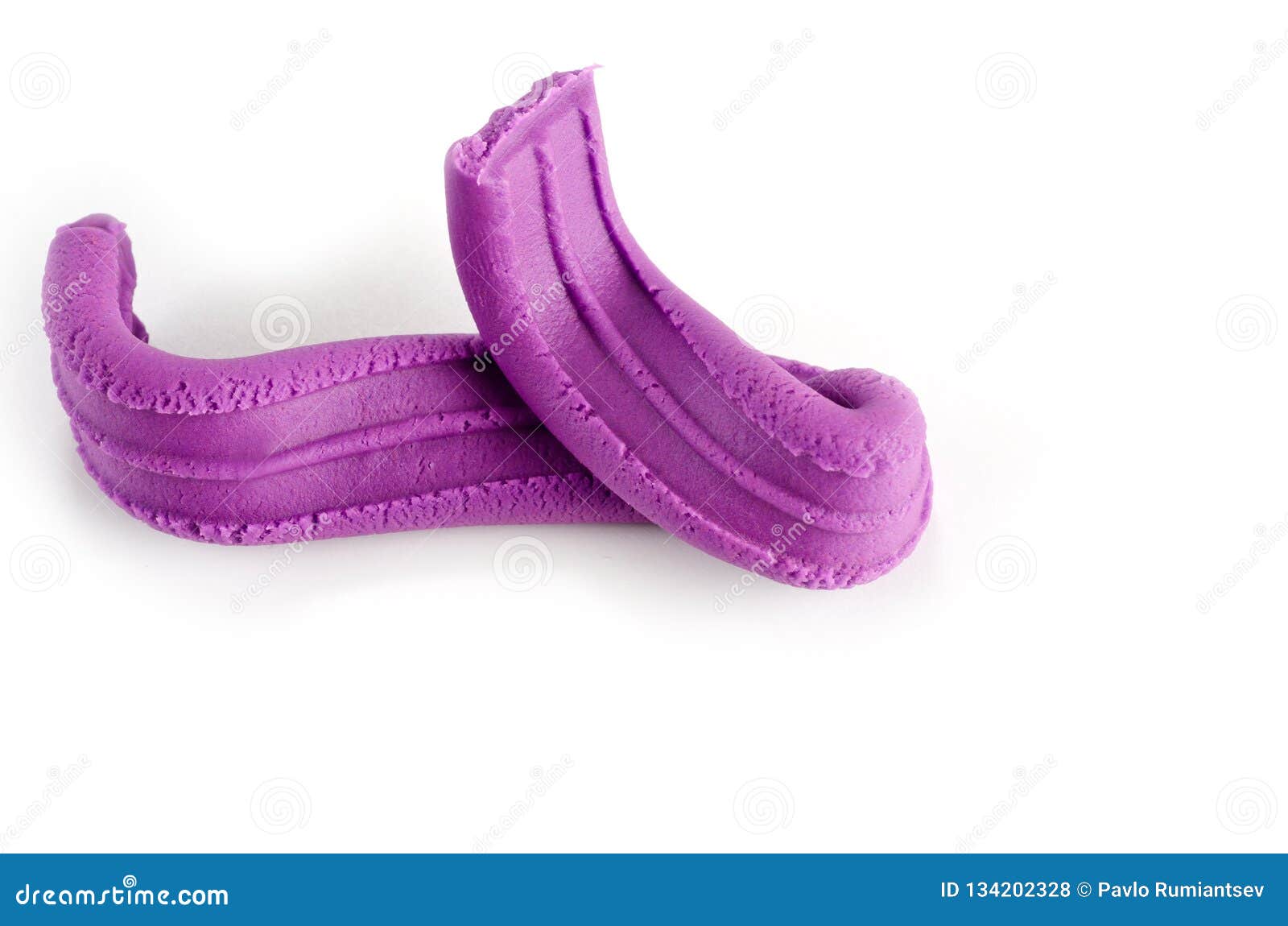 Plasticine Purple for Children`s Creativity on a White Background Stock ...