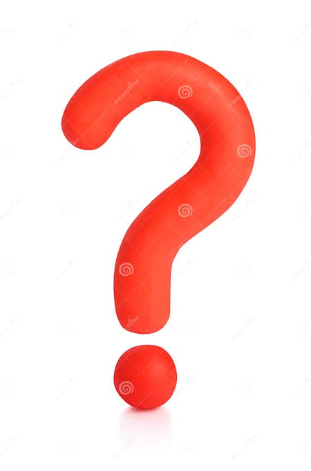 Plasticine Question Mark. Clipping Path Stock Image - Image of question ...