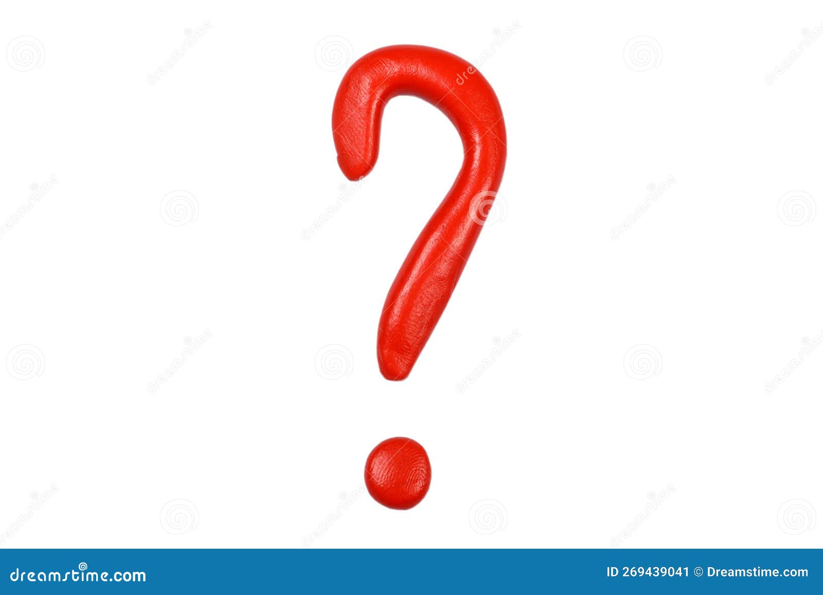 Plasticine Question Mark Symbol Isolated on White Background Stock ...