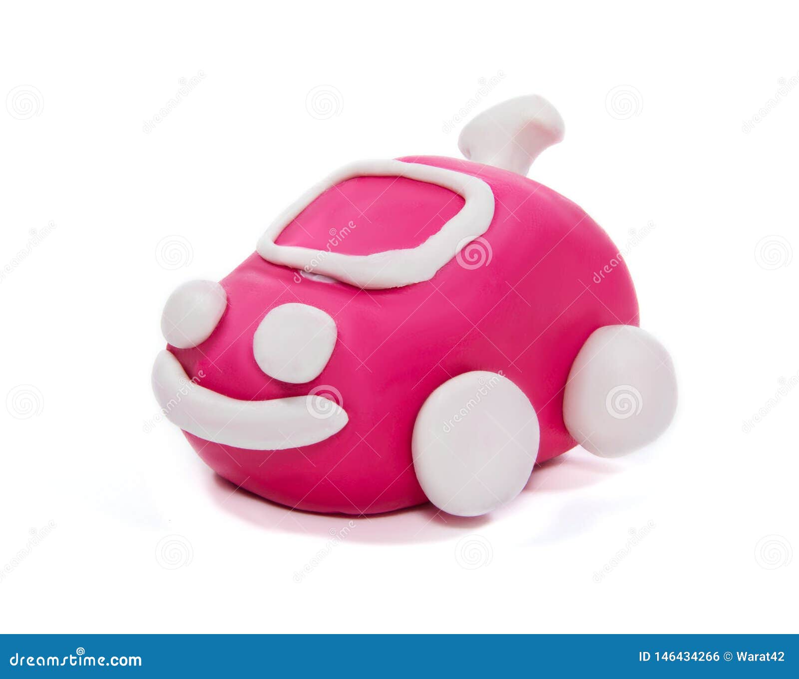 Plasticine Red Car Isolated on White Background Stock Photo - Image of ...