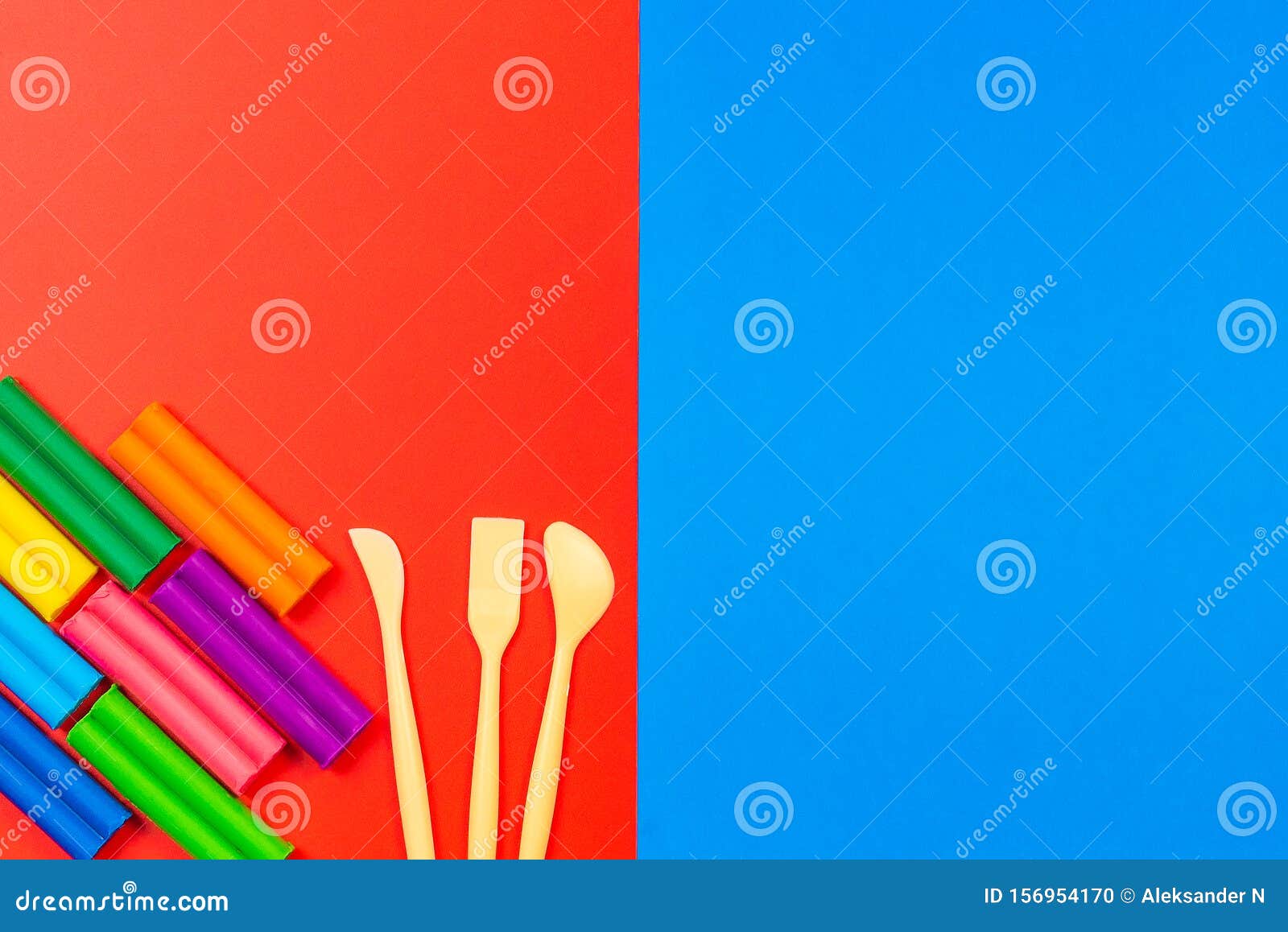 Plasticine for Sculpting in Different Colors and a Tool for Working ...