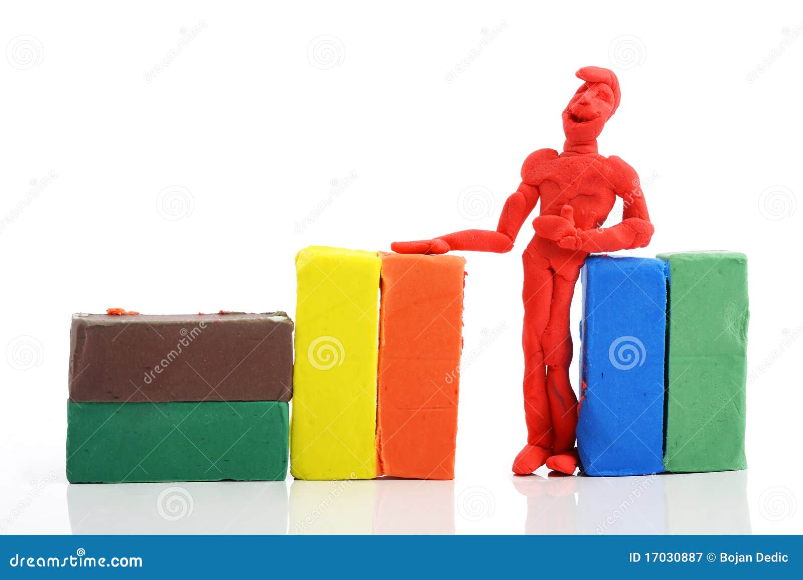 Plasticine Smiling Man with Clipping Path Stock Image - Image of ...