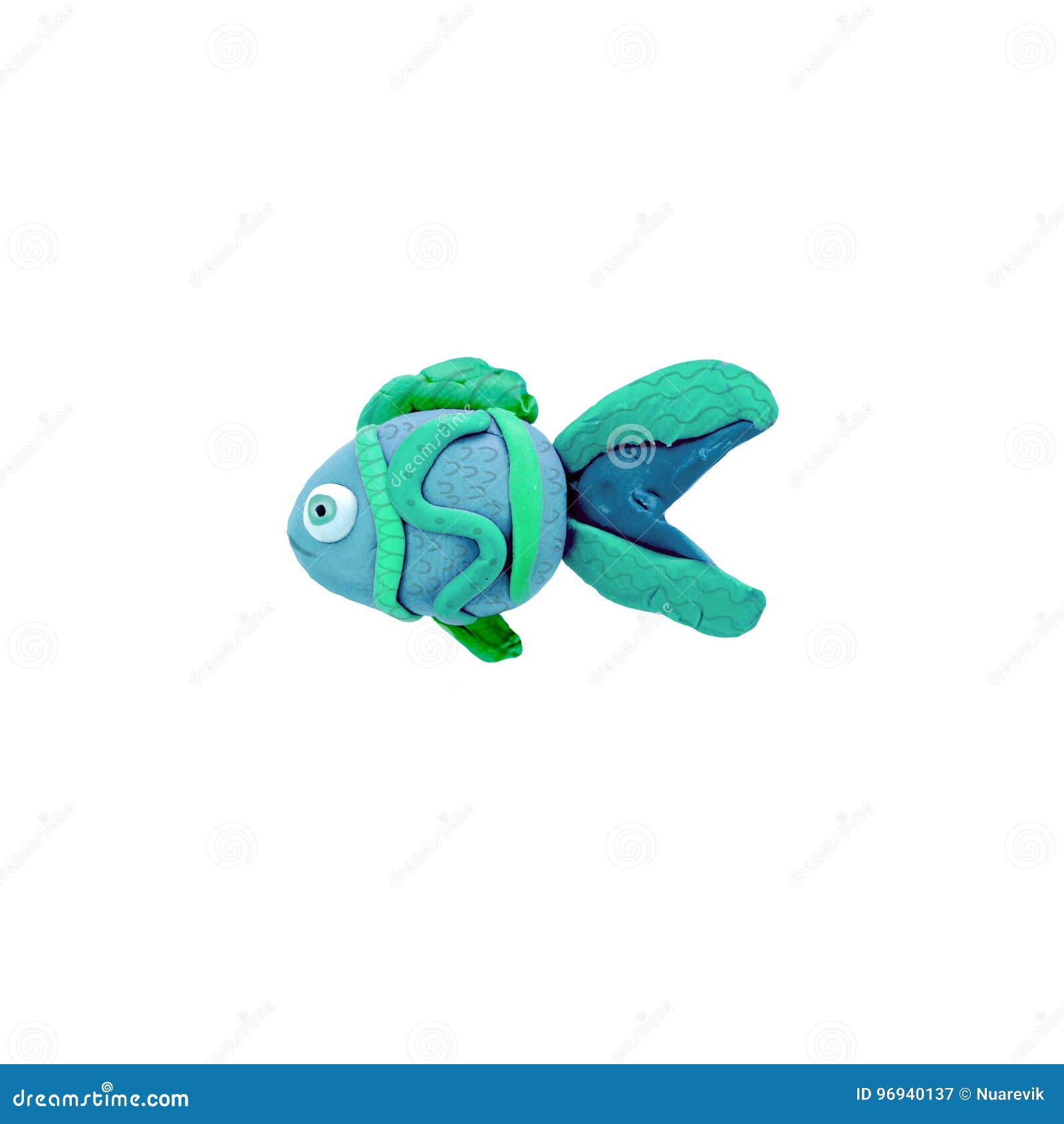 Plasticine Tropical Fish Sculpture Isolated Stock Illustration ...