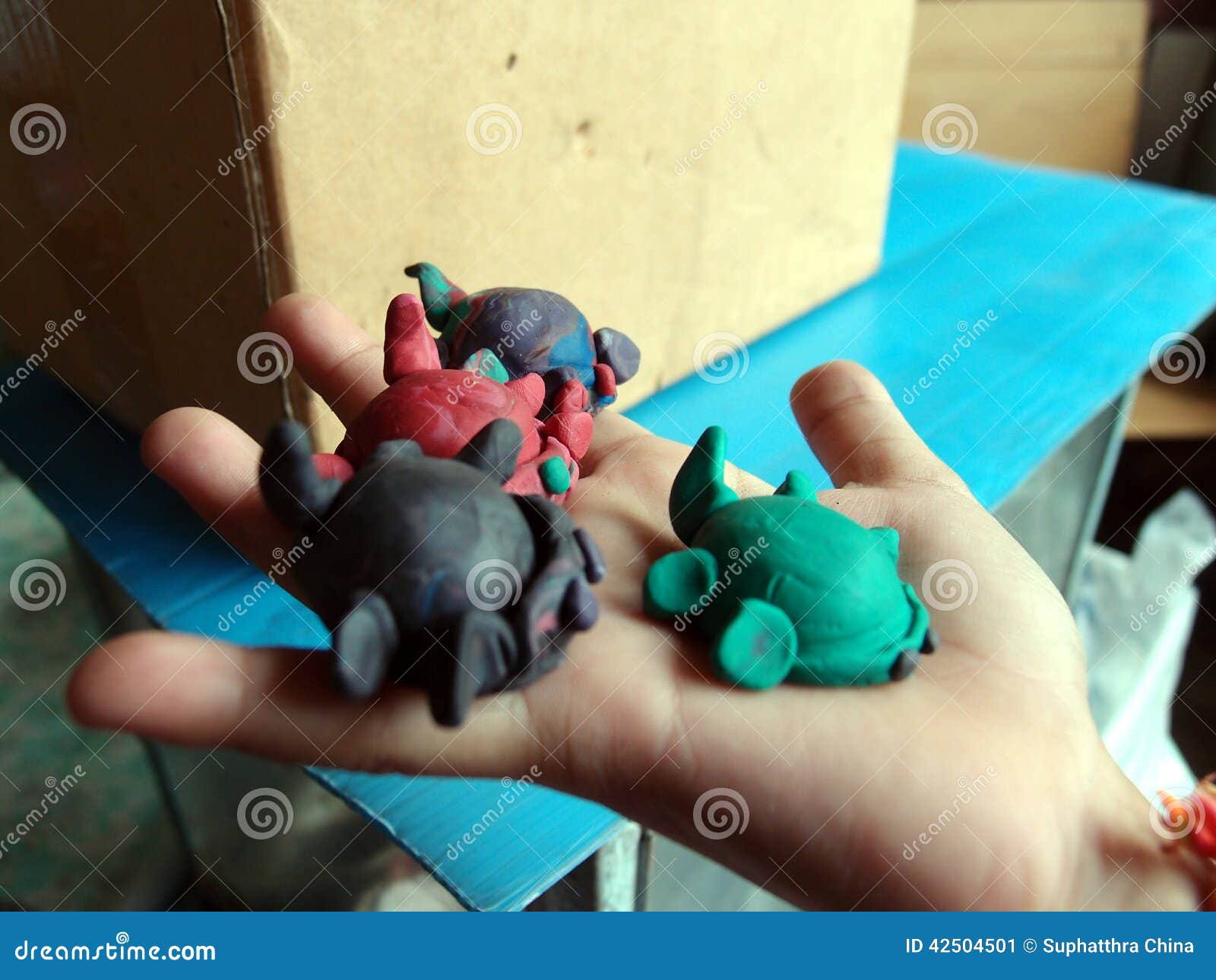 Plasticine stock image. Image of little, turtle, girl - 42504501