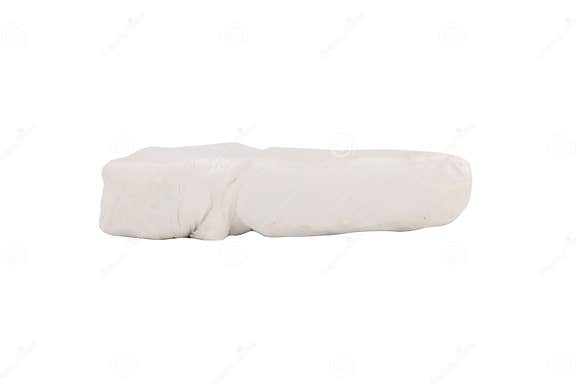 Plasticine White Lump Isolated on White Background Stock Image - Image ...