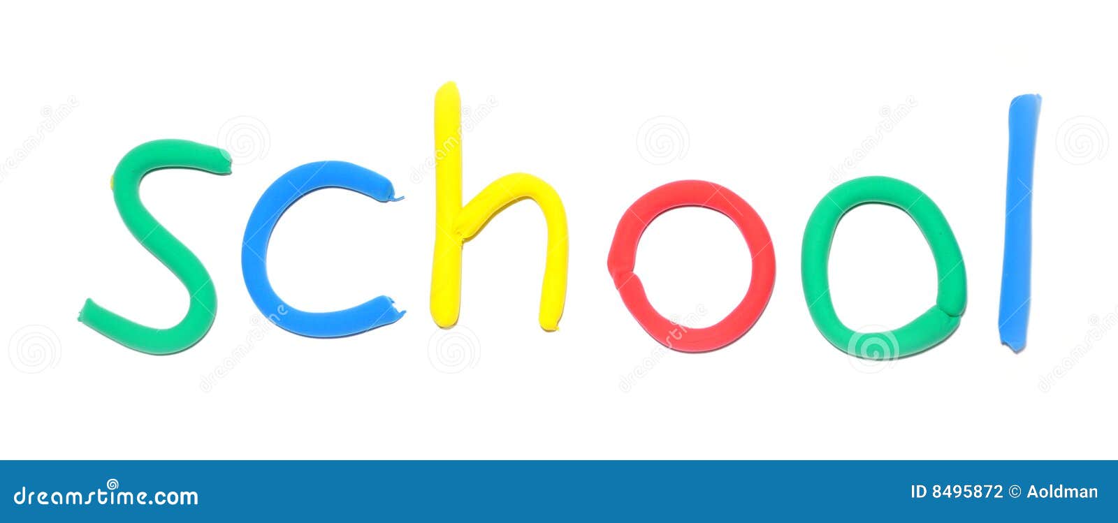 Plasticine Word School Stock Photography - Image: 8495872