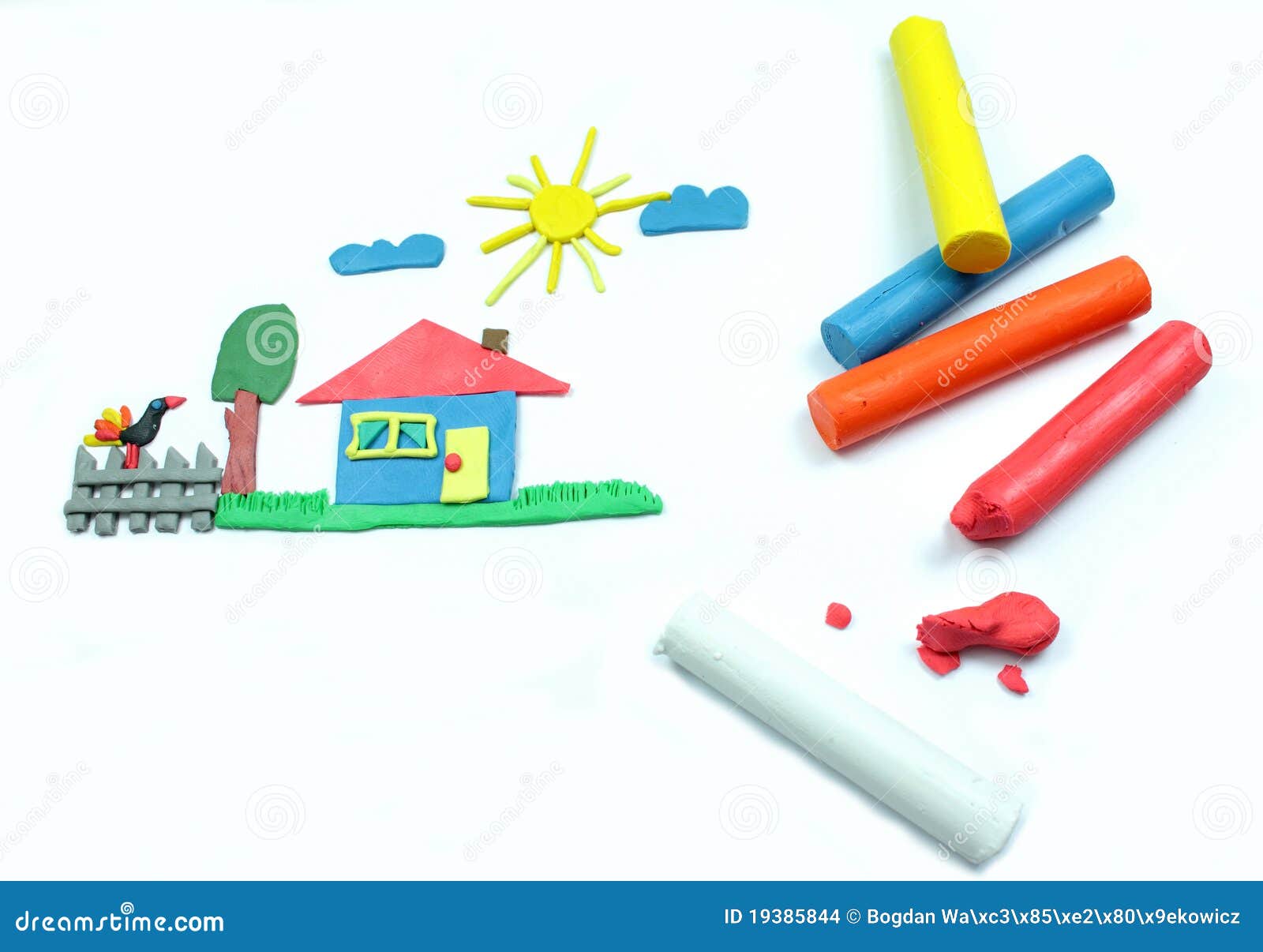 Plasticine work stock photo. Image of homework, live - 19385844